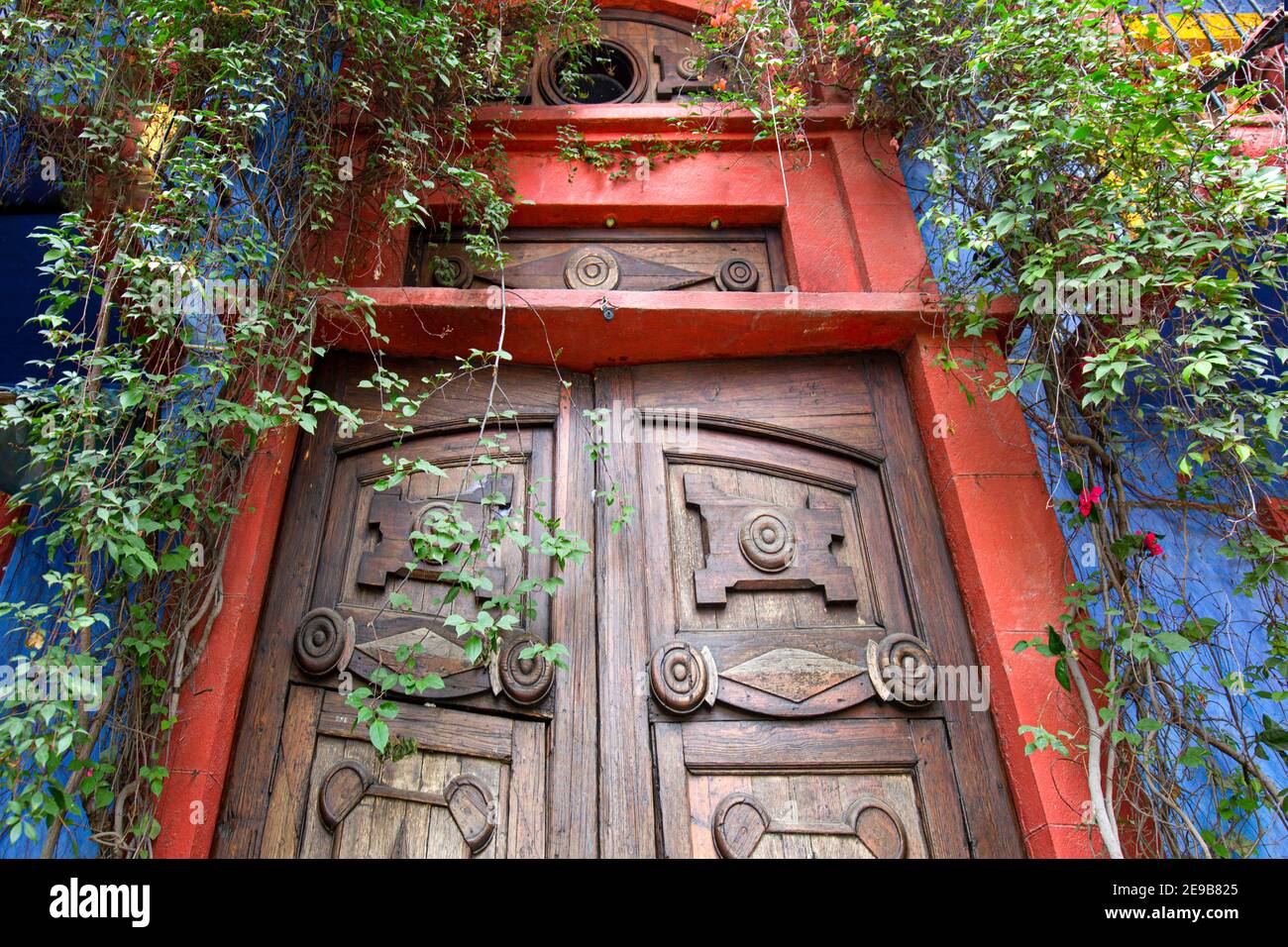 Mexico, Monterrey, colorful historic buildings in the center of the old ...