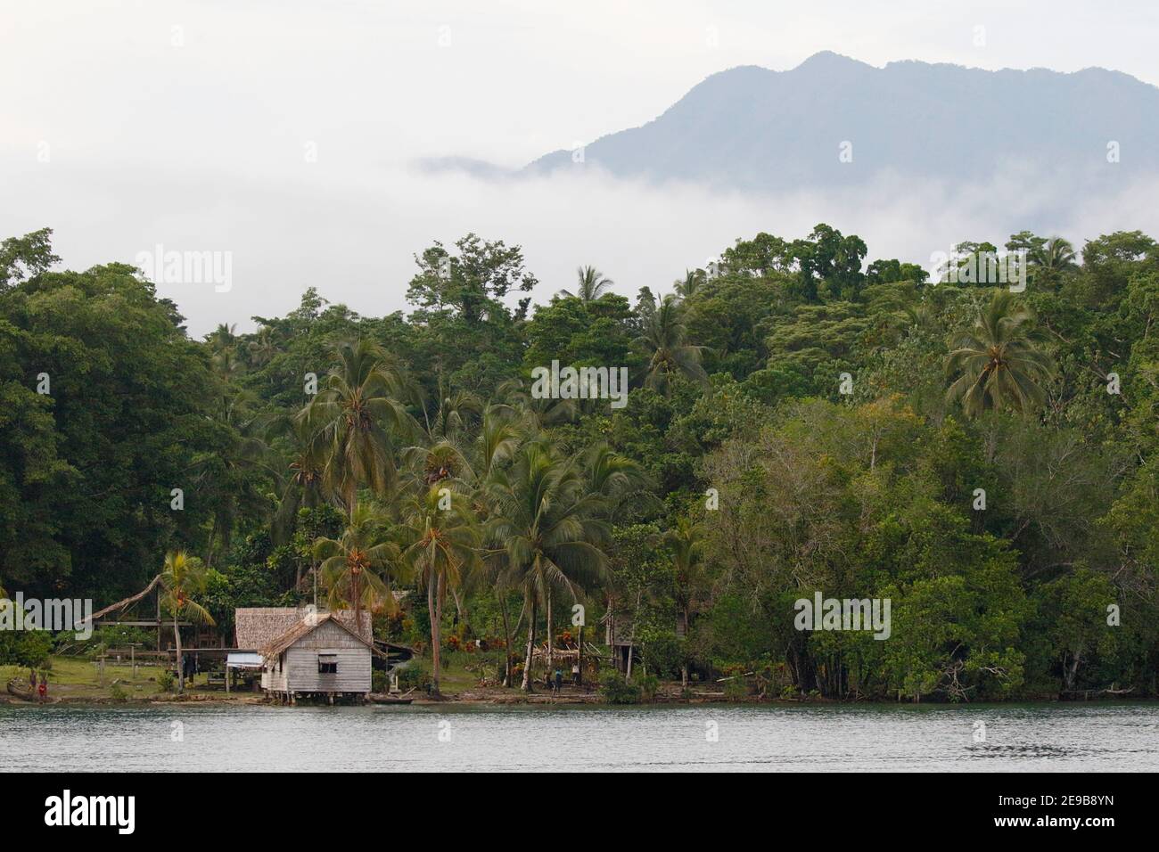 Island of Kolombangara, viewed from Blackett Strait, Solomon Islands ...