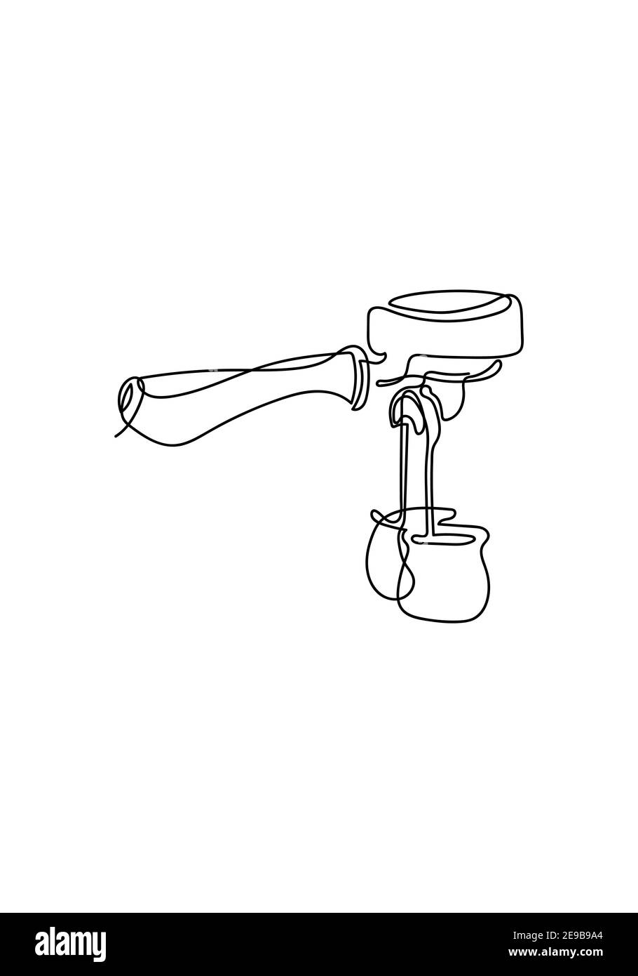 One Continuous line drawing of the coffee in modern minimalistic style ...