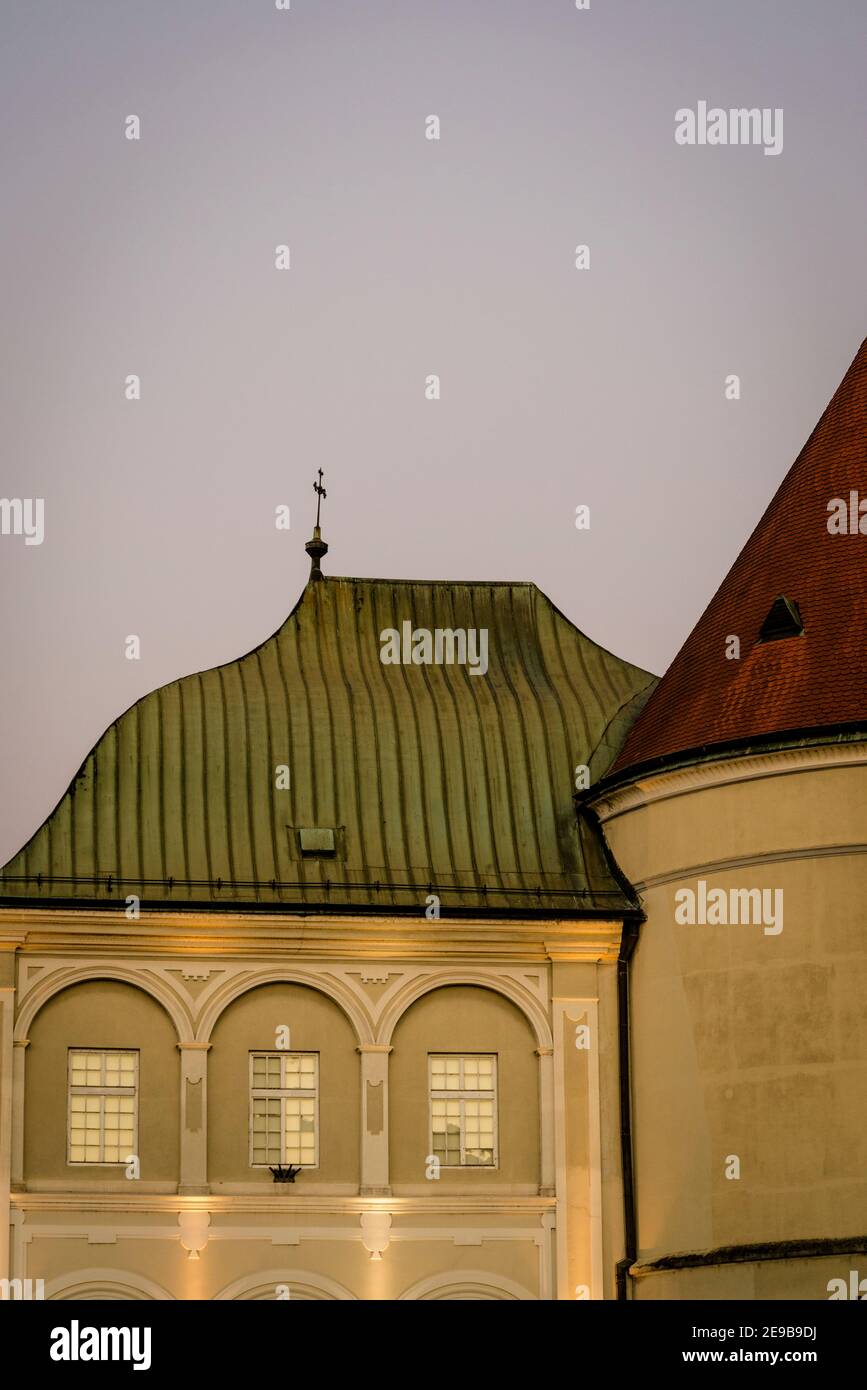 Baroque style copper roofs with green patina, Zagreb, Croatia Stock ...
