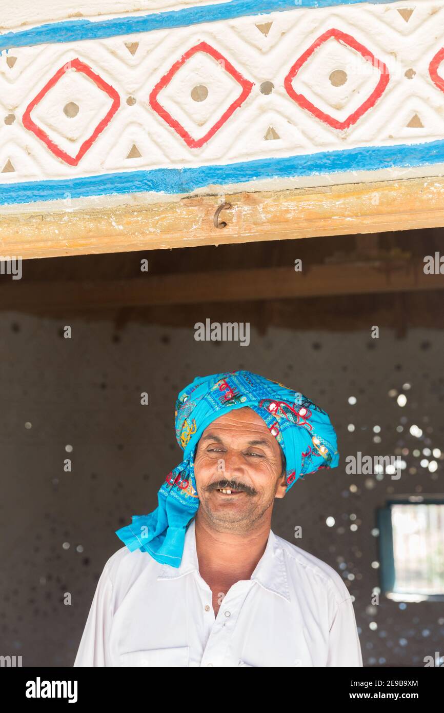 Portrait Gujarati Man Near Bhuj Stock Photo - Alamy
