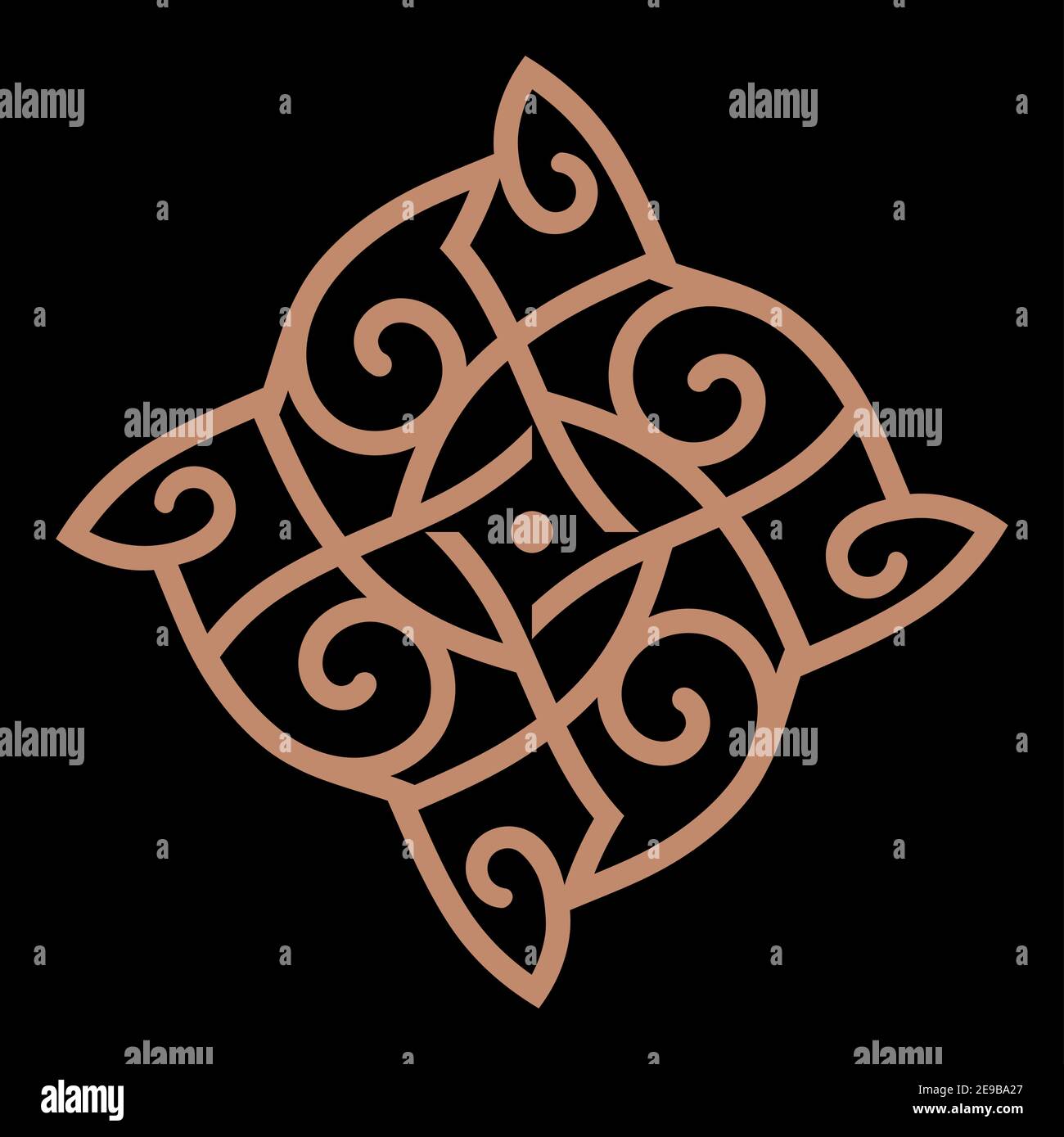 Celtic, Scandinavian knot-work illustration in retro style Stock Vector ...