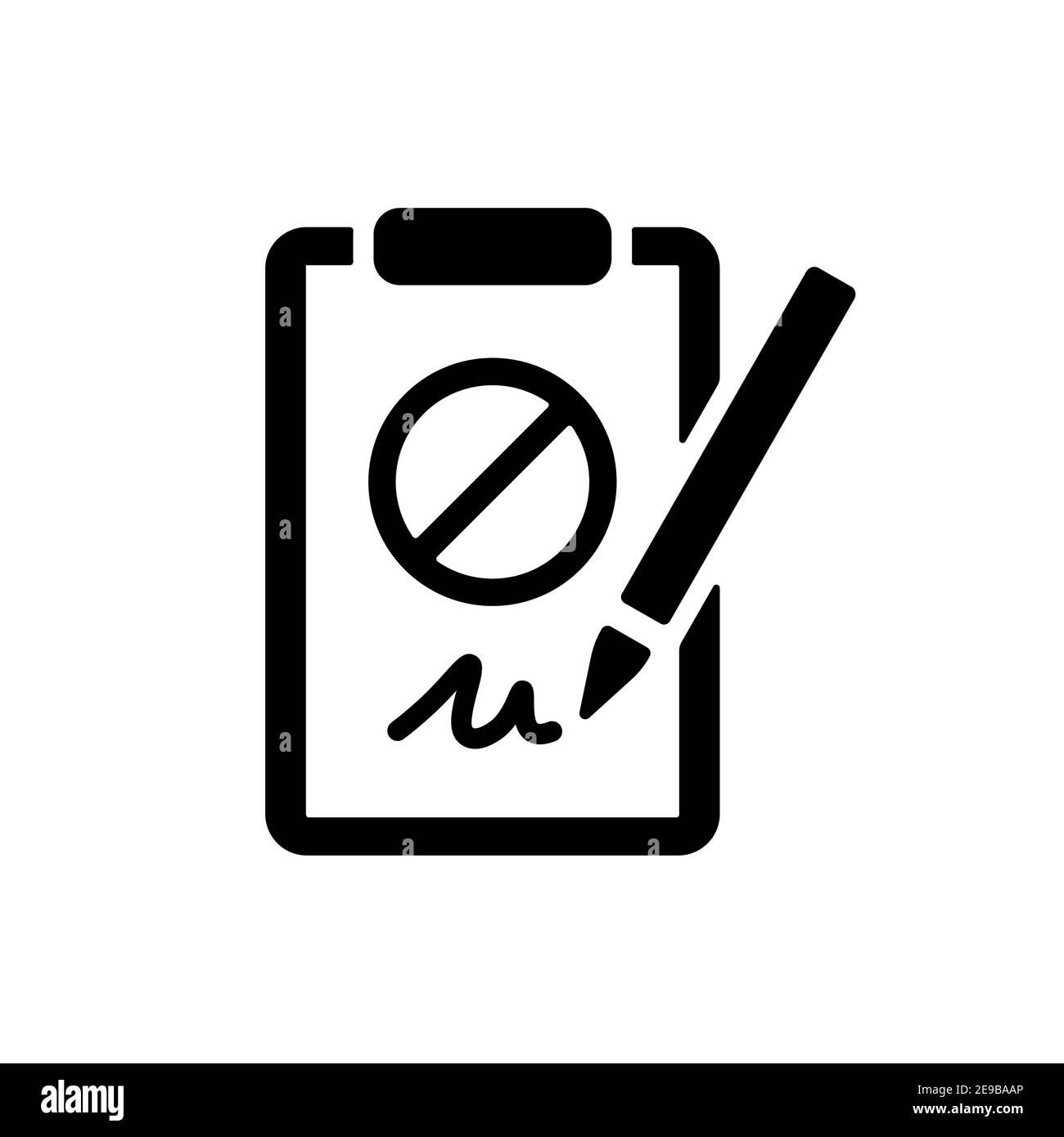Petition vector glyph icon. Collecting signatures. Protest vote ...