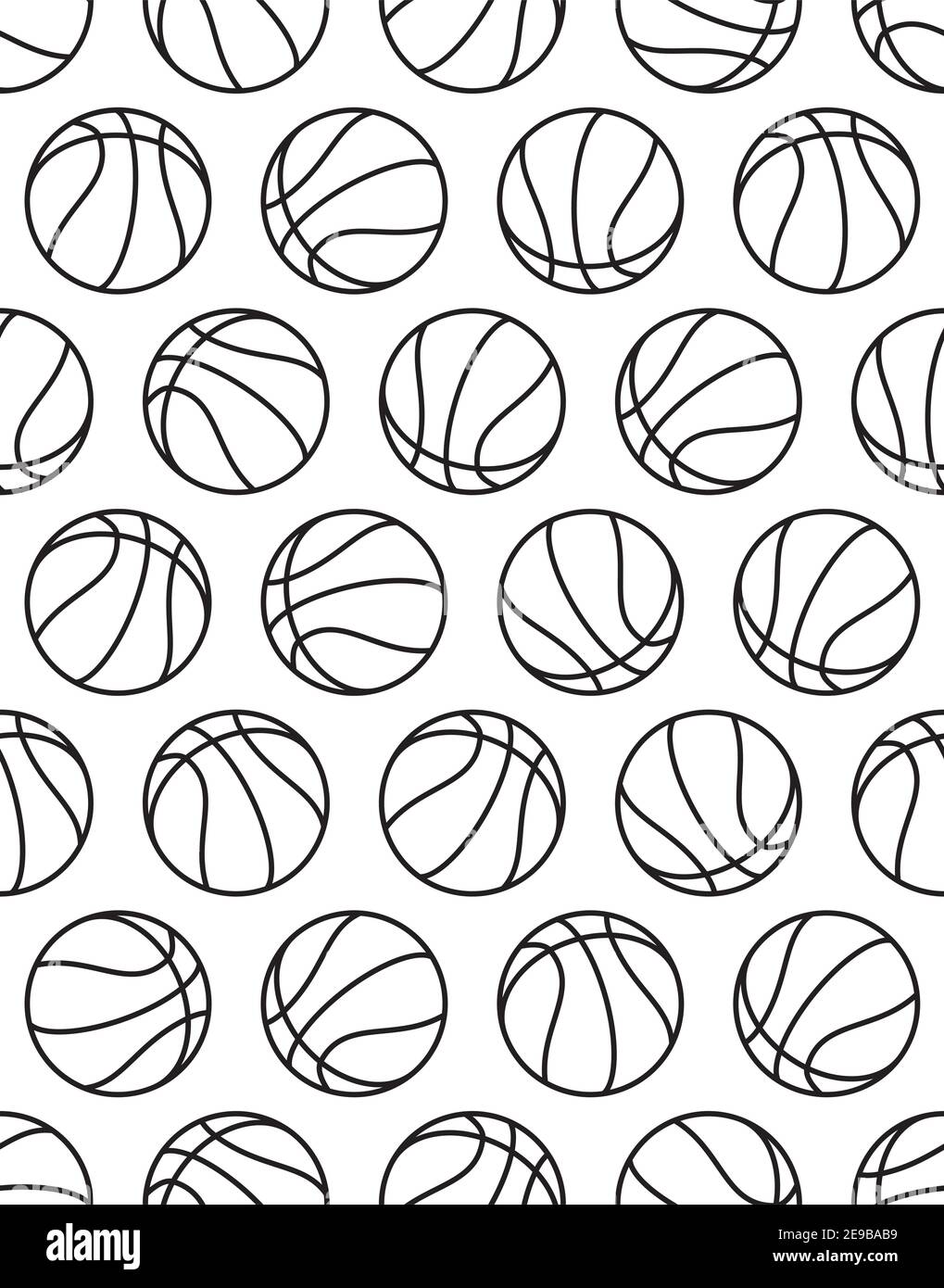 Seamless basketball balls pattern background Cut Out Stock Images ...