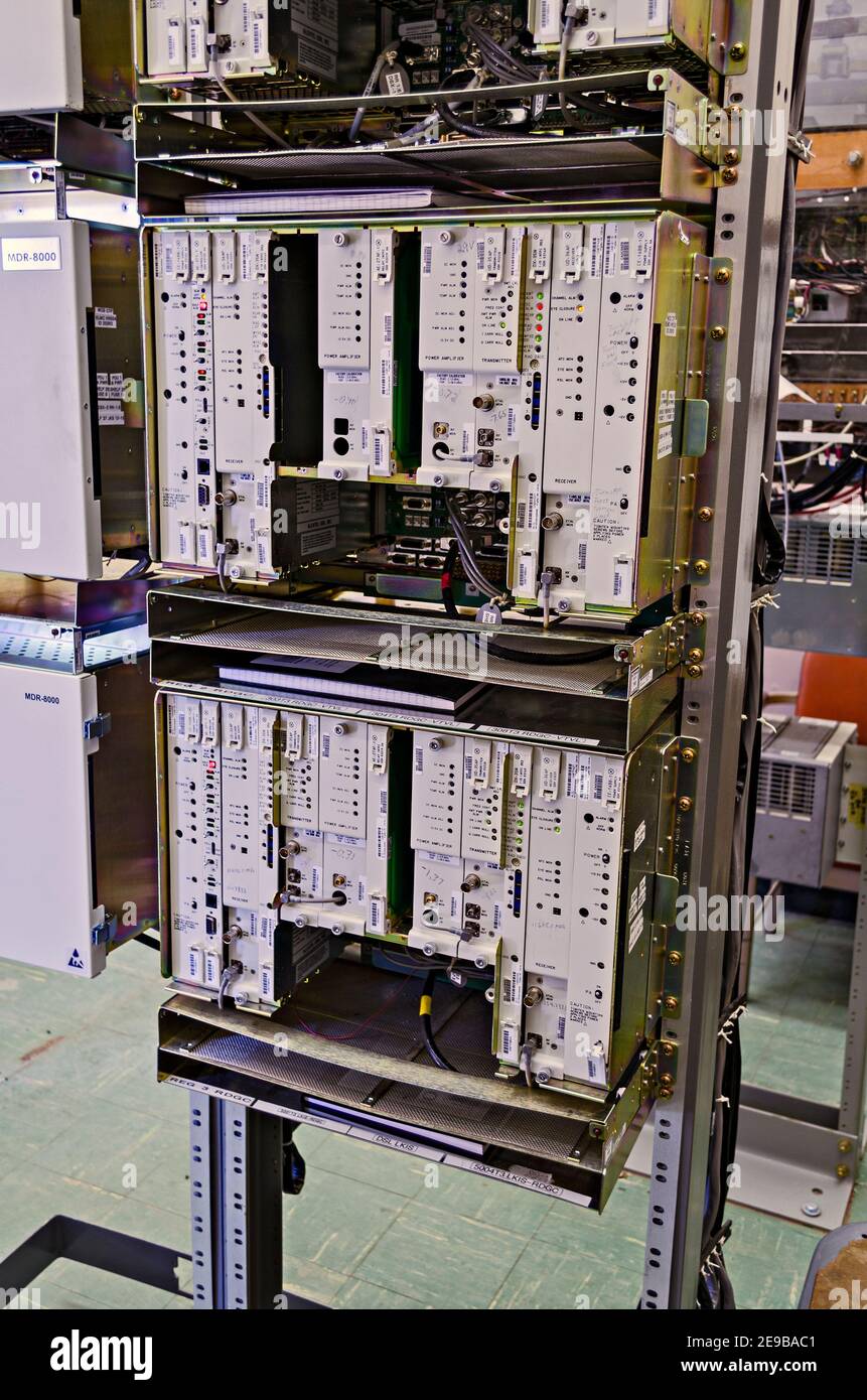 Telephone rack mounted microwave radios Stock Photo - Alamy