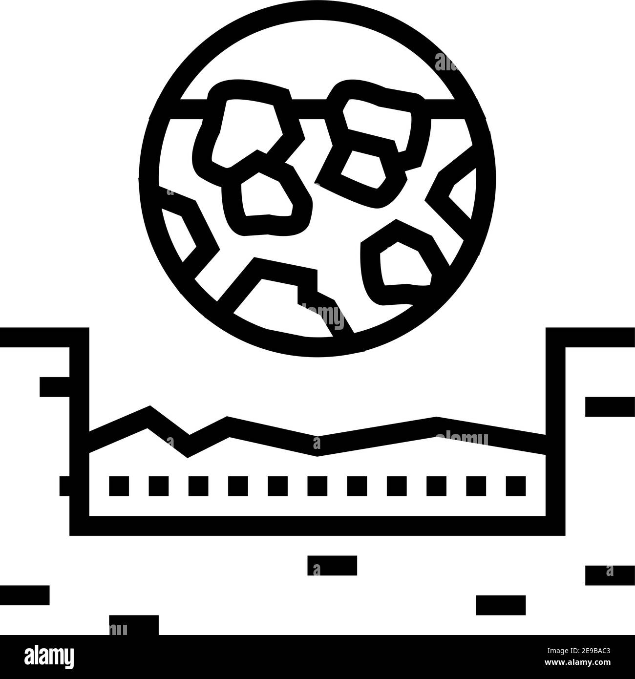 gravel stone road layer line icon vector illustration Stock Vector ...