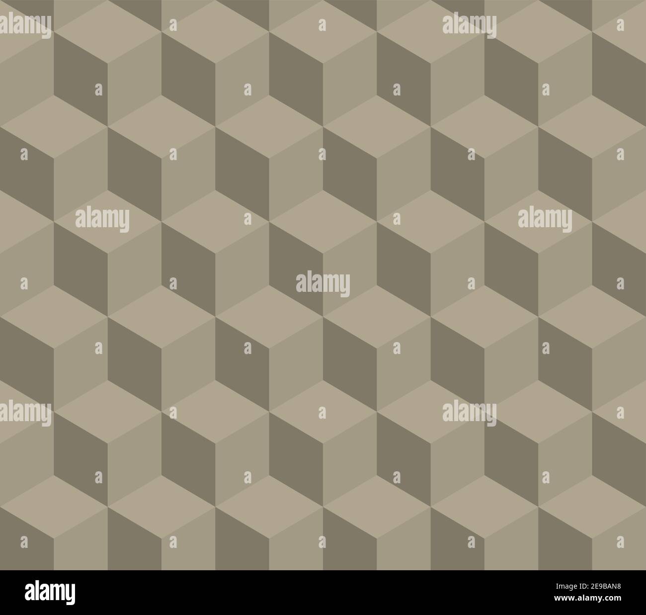 Isometric light brown square seamless pattern. Pattern included in ...