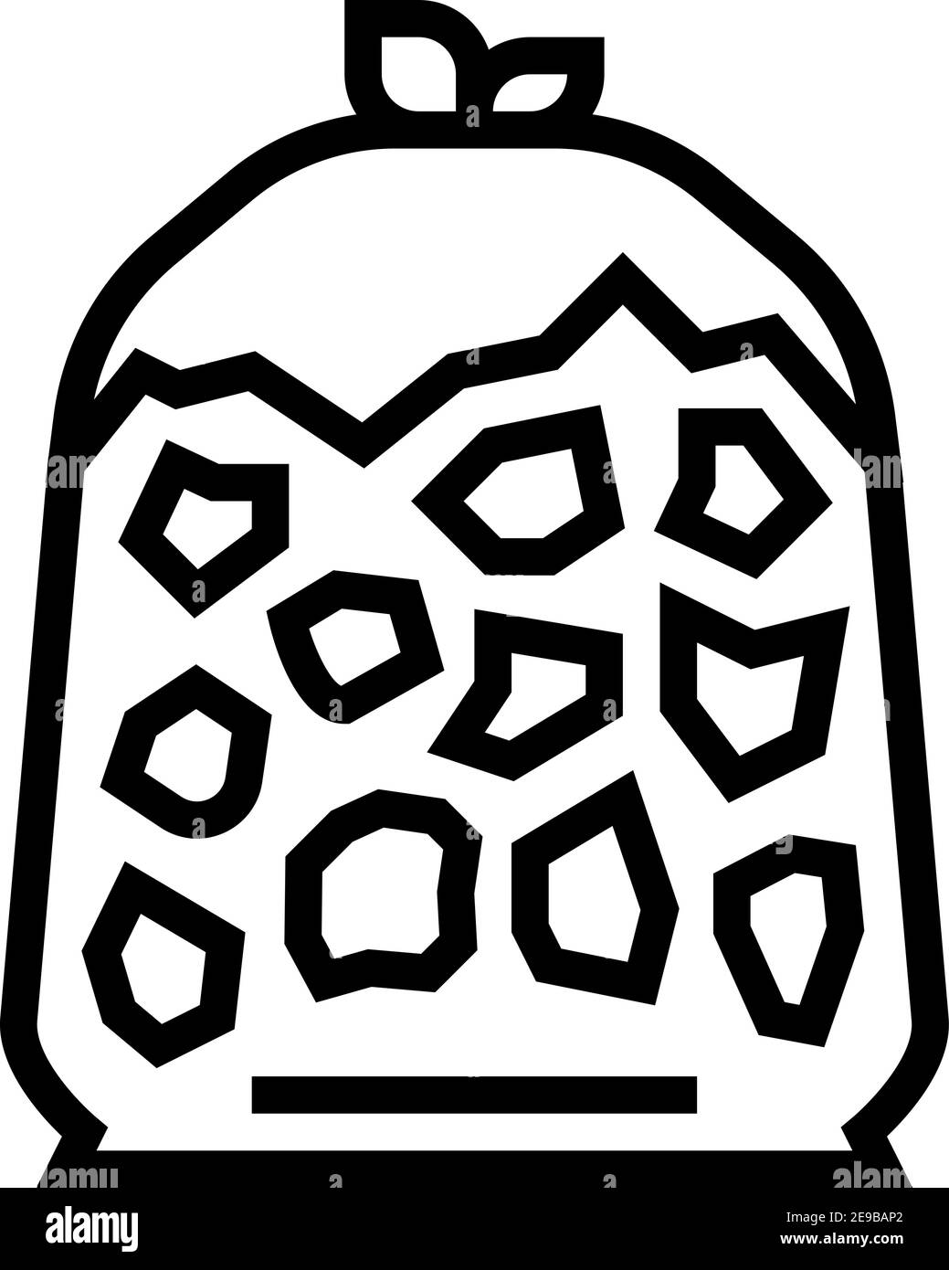 bag stone line icon vector illustration Stock Vector Image & Art - Alamy