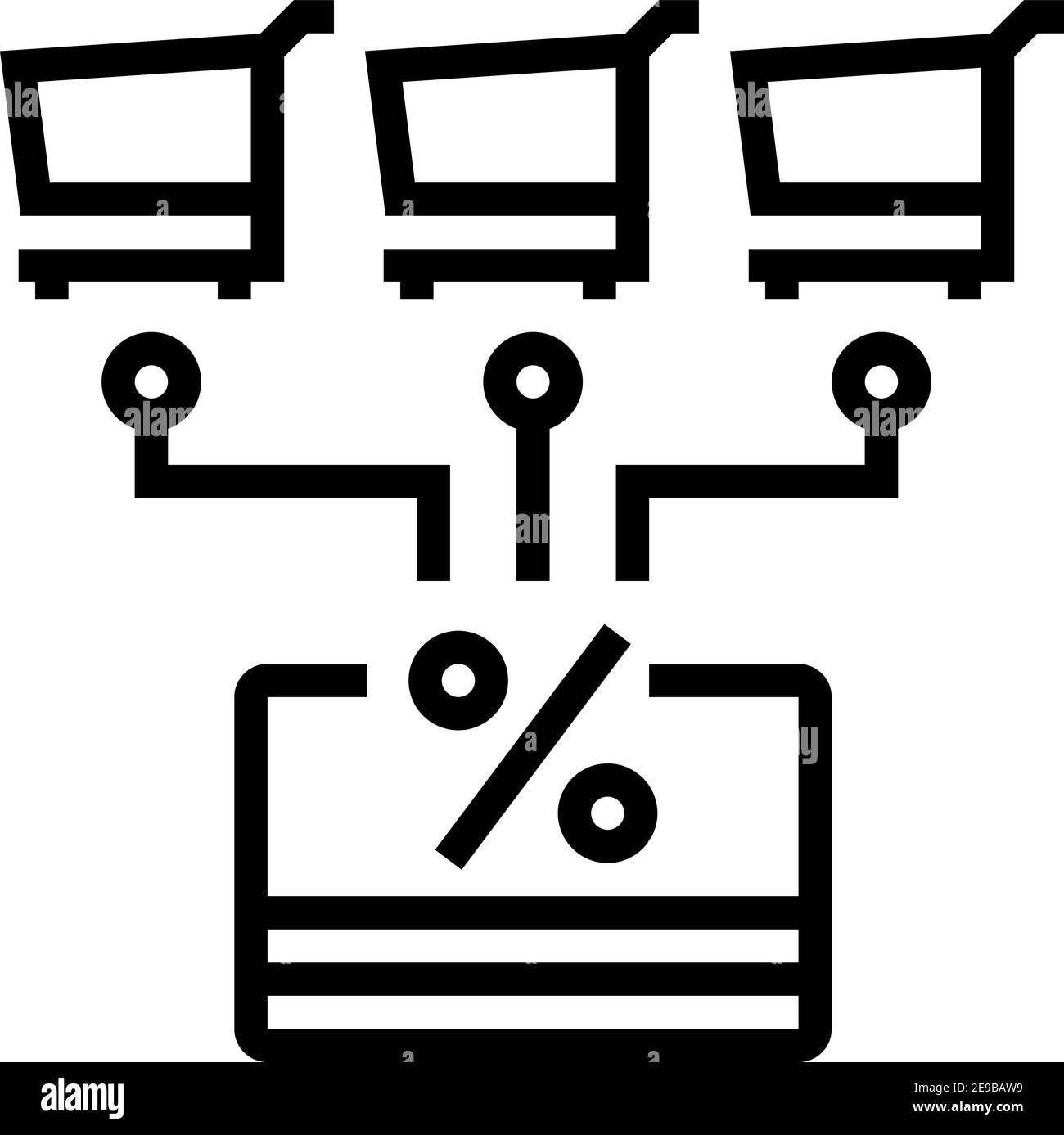 discount card line icon vector illustration Stock Vector Image & Art ...