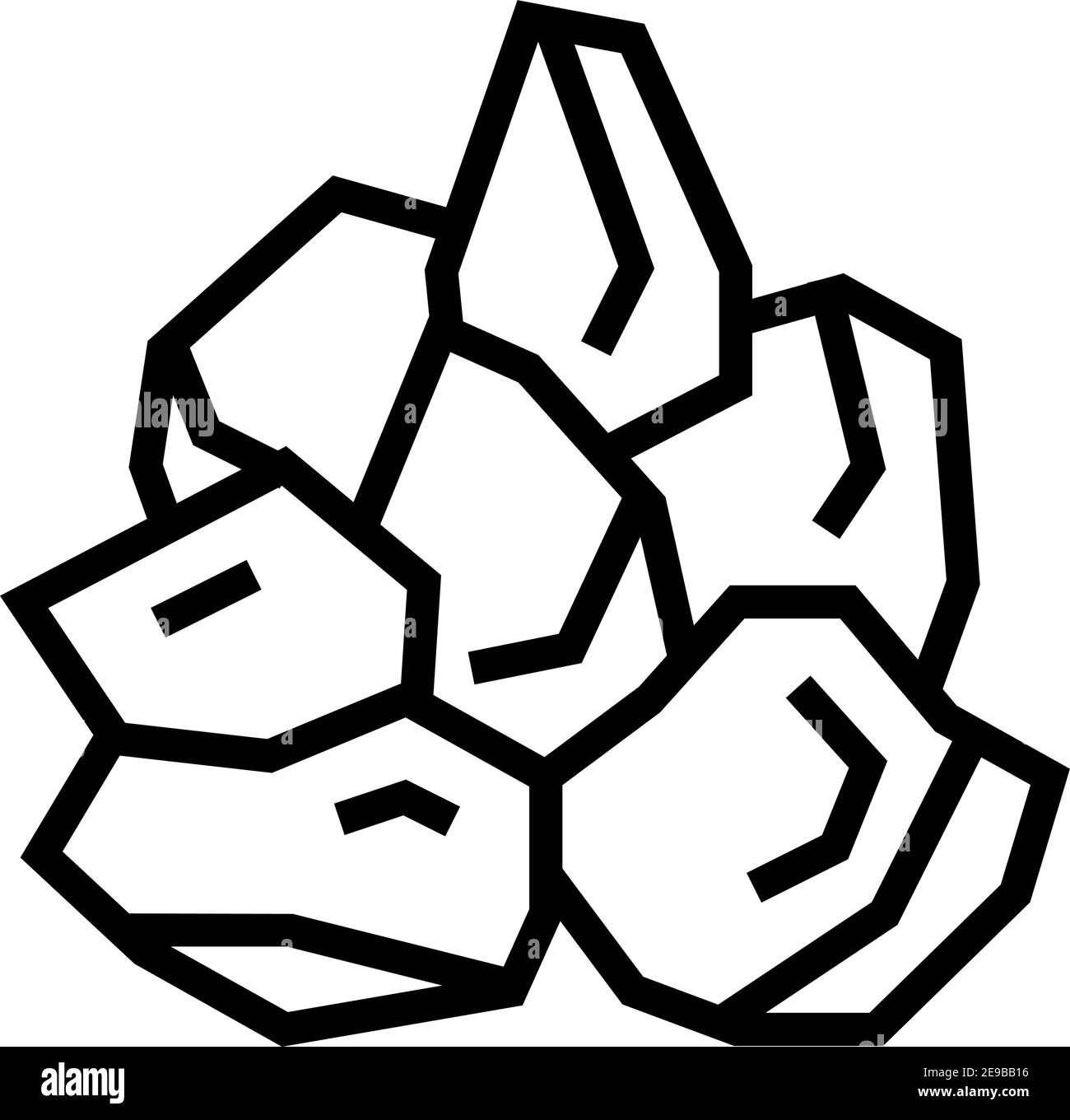 mined stone line icon vector illustration Stock Vector Image & Art - Alamy