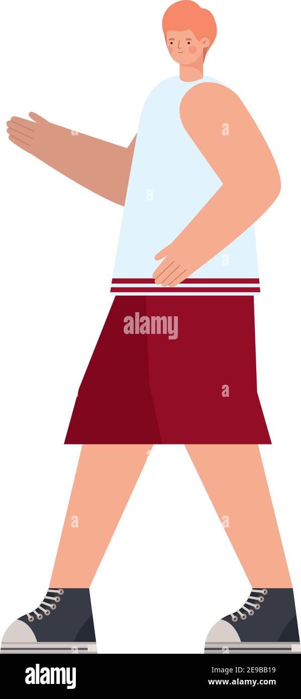 man with sport clothes isolated icon Stock Vector Image & Art - Alamy