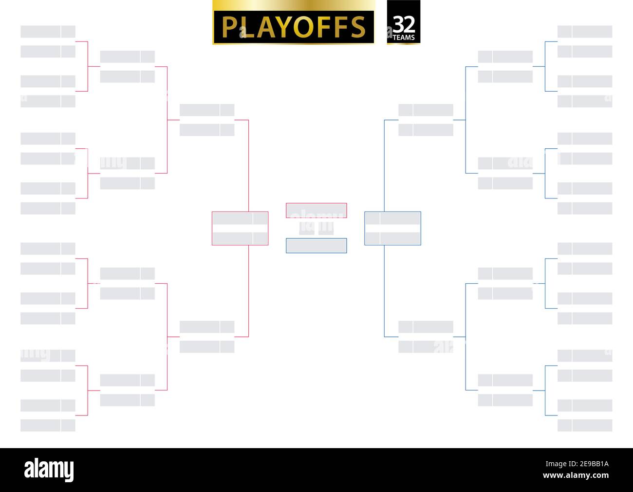 32 Team Single Elimination Bracket. Tournament Bracket for playoffs on ...