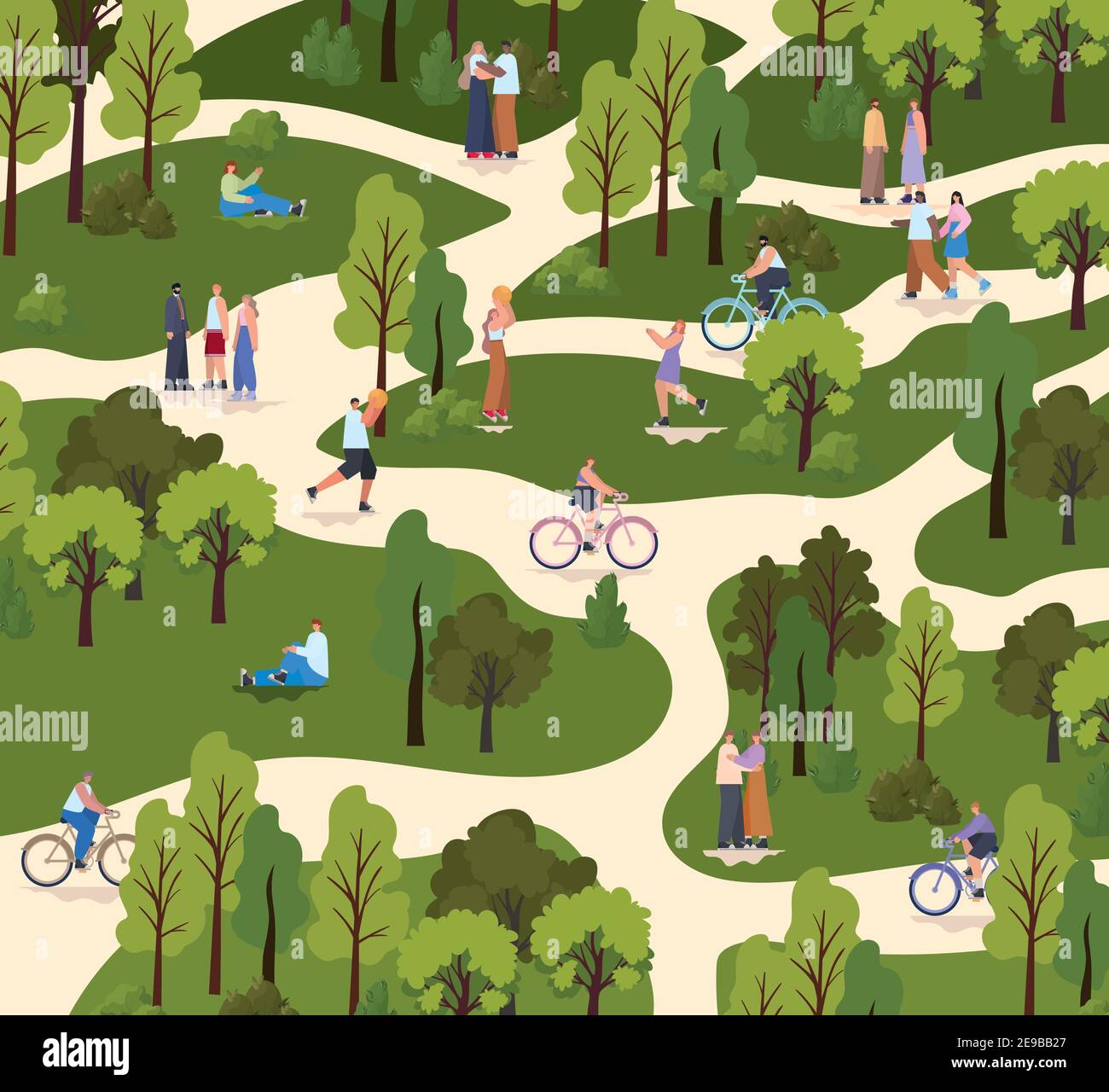 group of people in a park doing different activities Stock Vector Image ... group of people in a park doing different activities Stock Vector Image ...