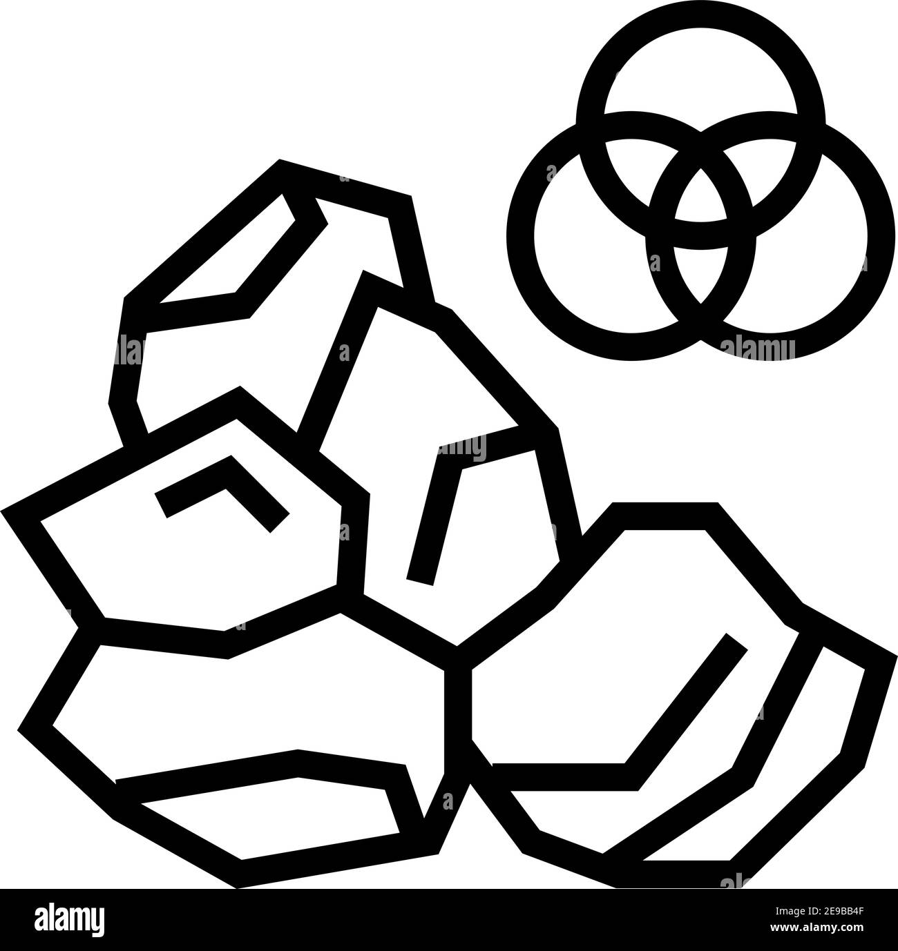 mineral stone line icon vector illustration Stock Vector Image & Art ...