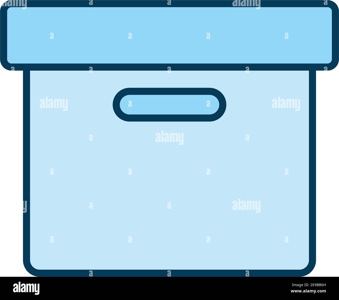 blue packing box over a white background Stock Vector Image & Art - Alamy