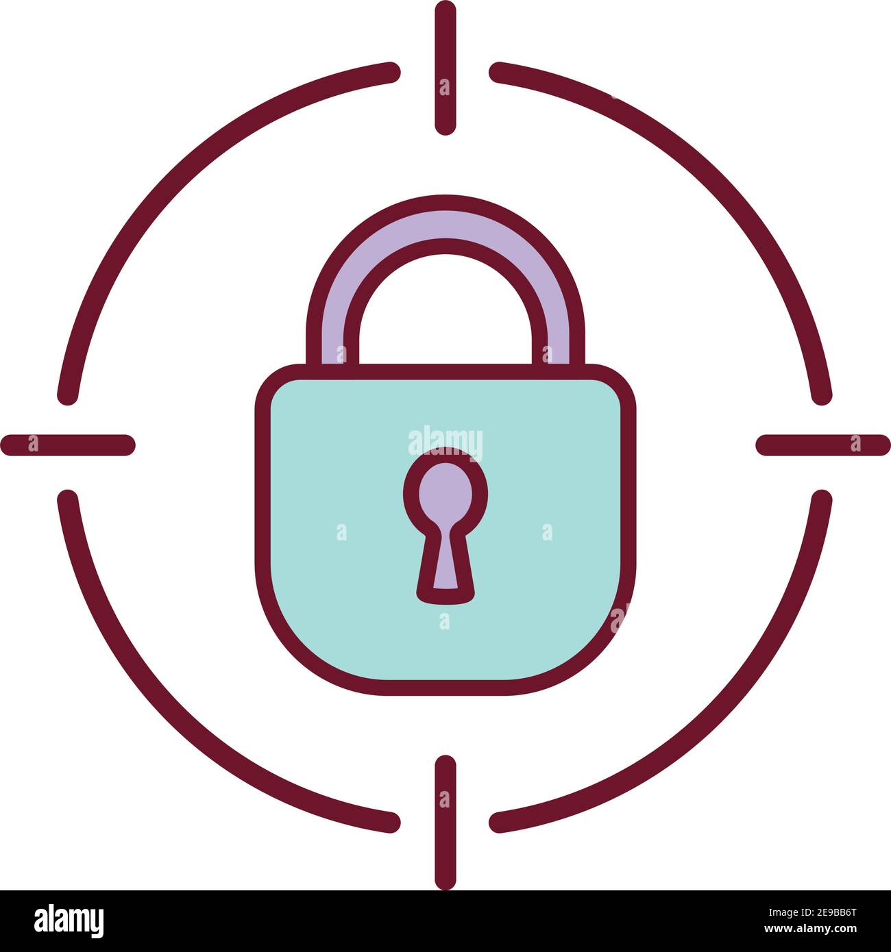 padlock with a blue color on a white background Stock Vector Image ...