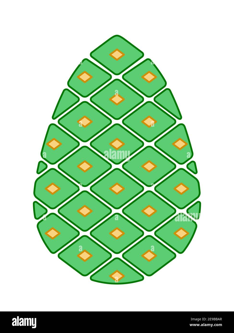 Illustration of the abstract flat pine cone Stock Vector Image & Art ...