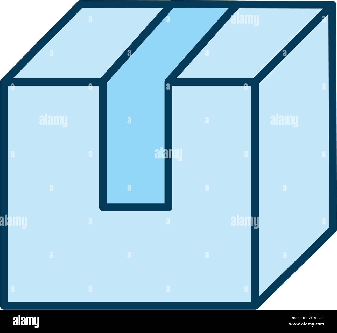 closed light blue packaging box Stock Vector Image & Art - Alamy