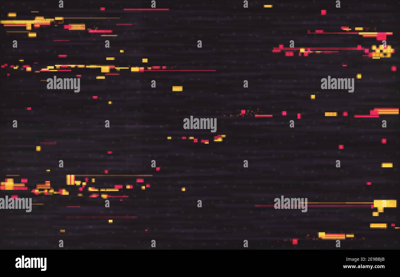 Glitch composition. Digital distortion effect. Abstract geometric ...