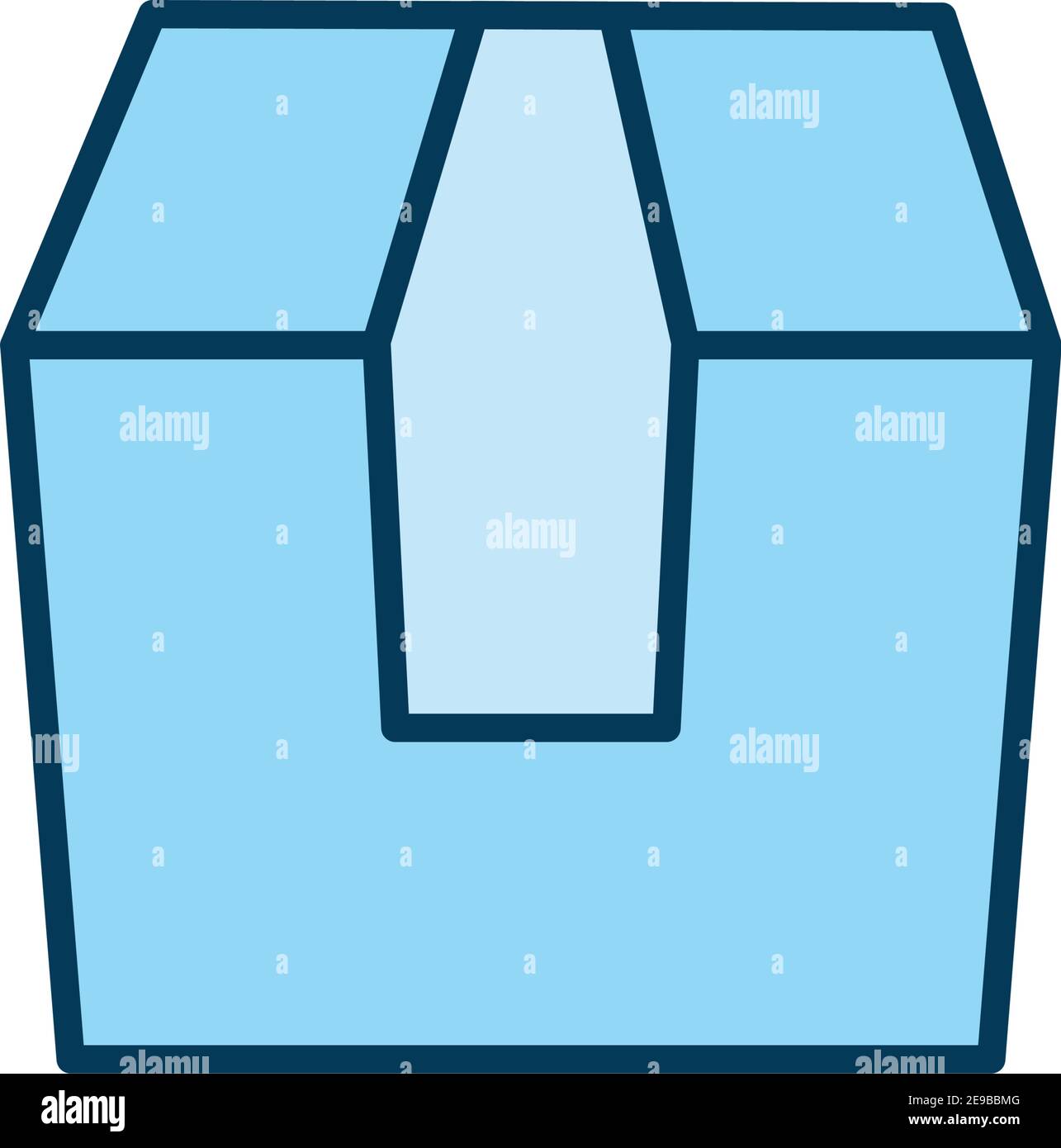 closed blue packaging box in a white background Stock Vector Image ...