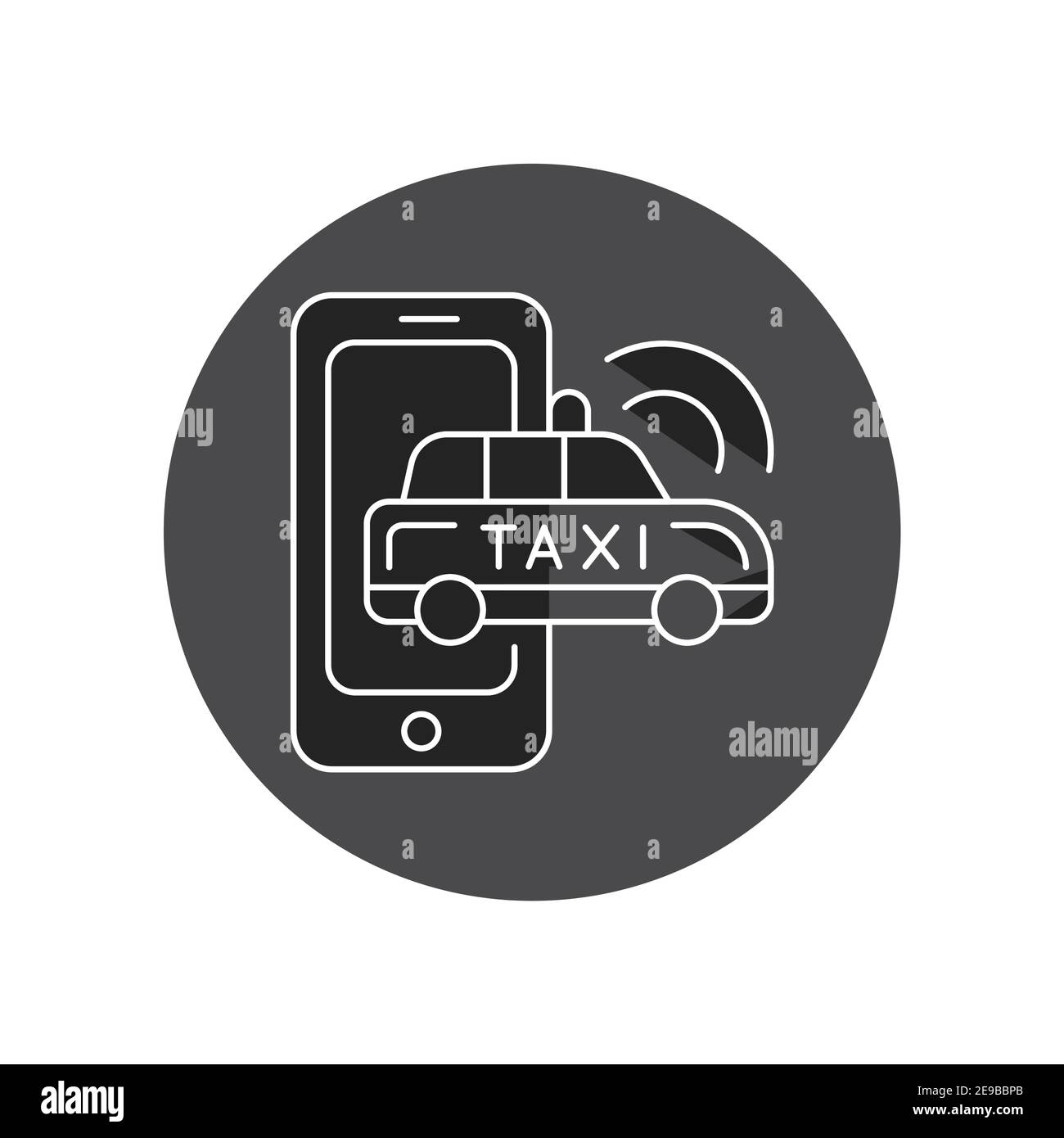 Order taxi service black glyph icon. Online mobile application ...