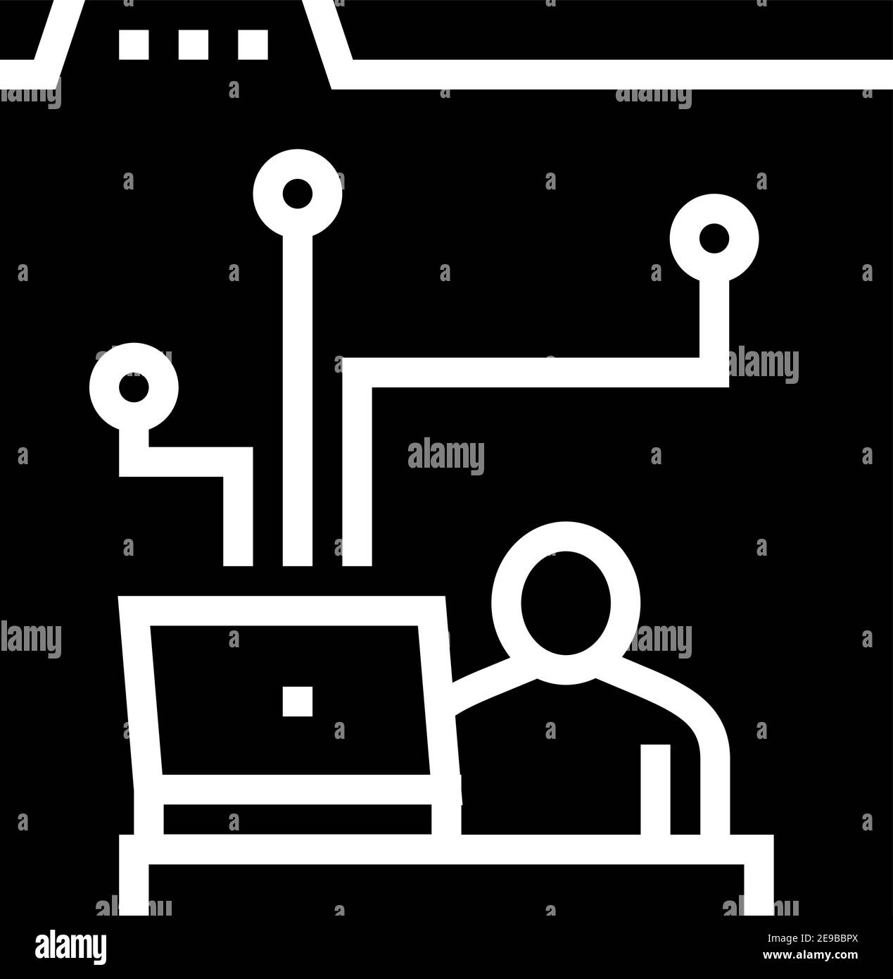 developer working and codding program glyph icon vector illustration Stock Vector Image & Art ...