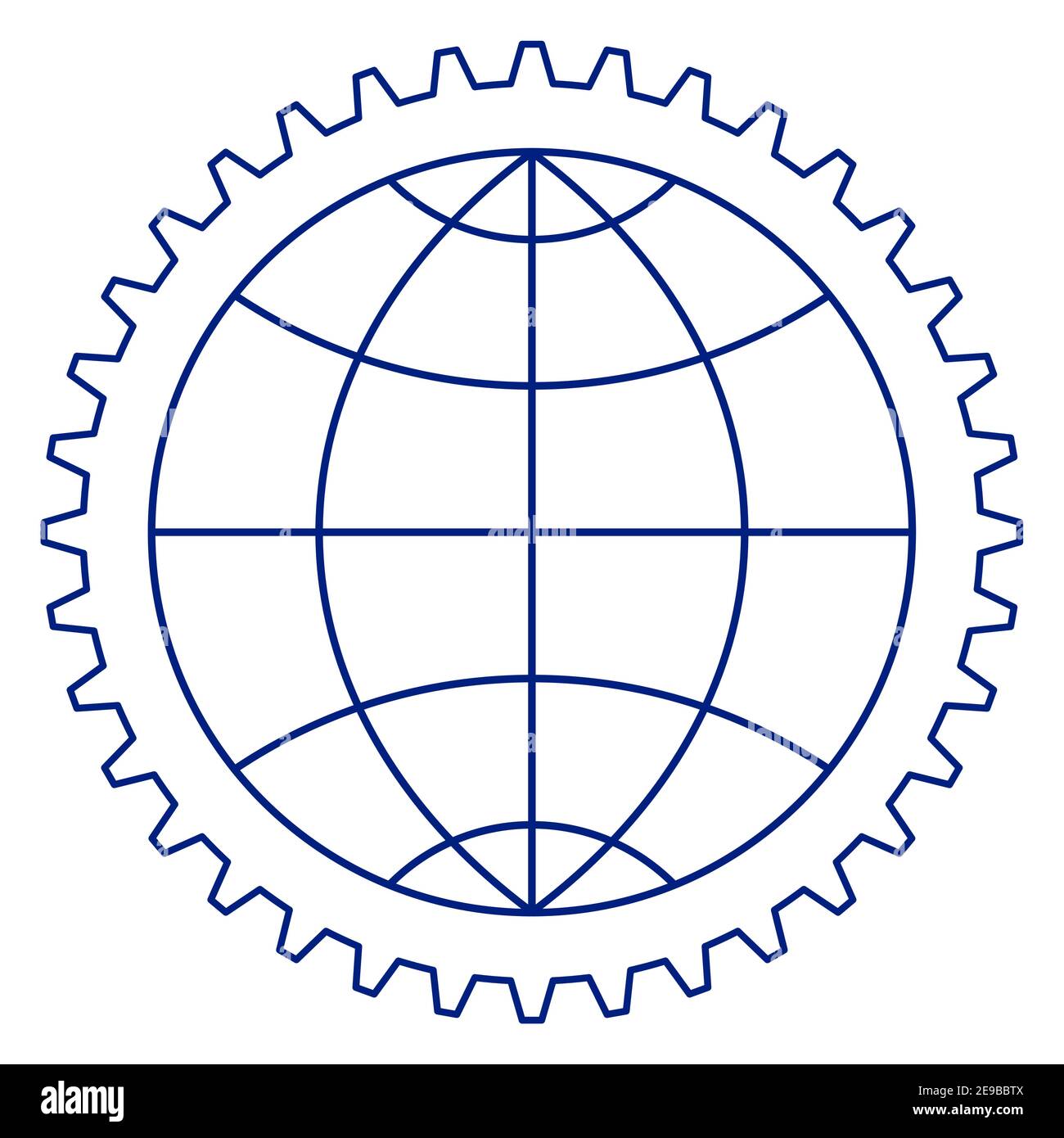 Illustration of the abstract gear and globe Stock Vector Image & Art ...