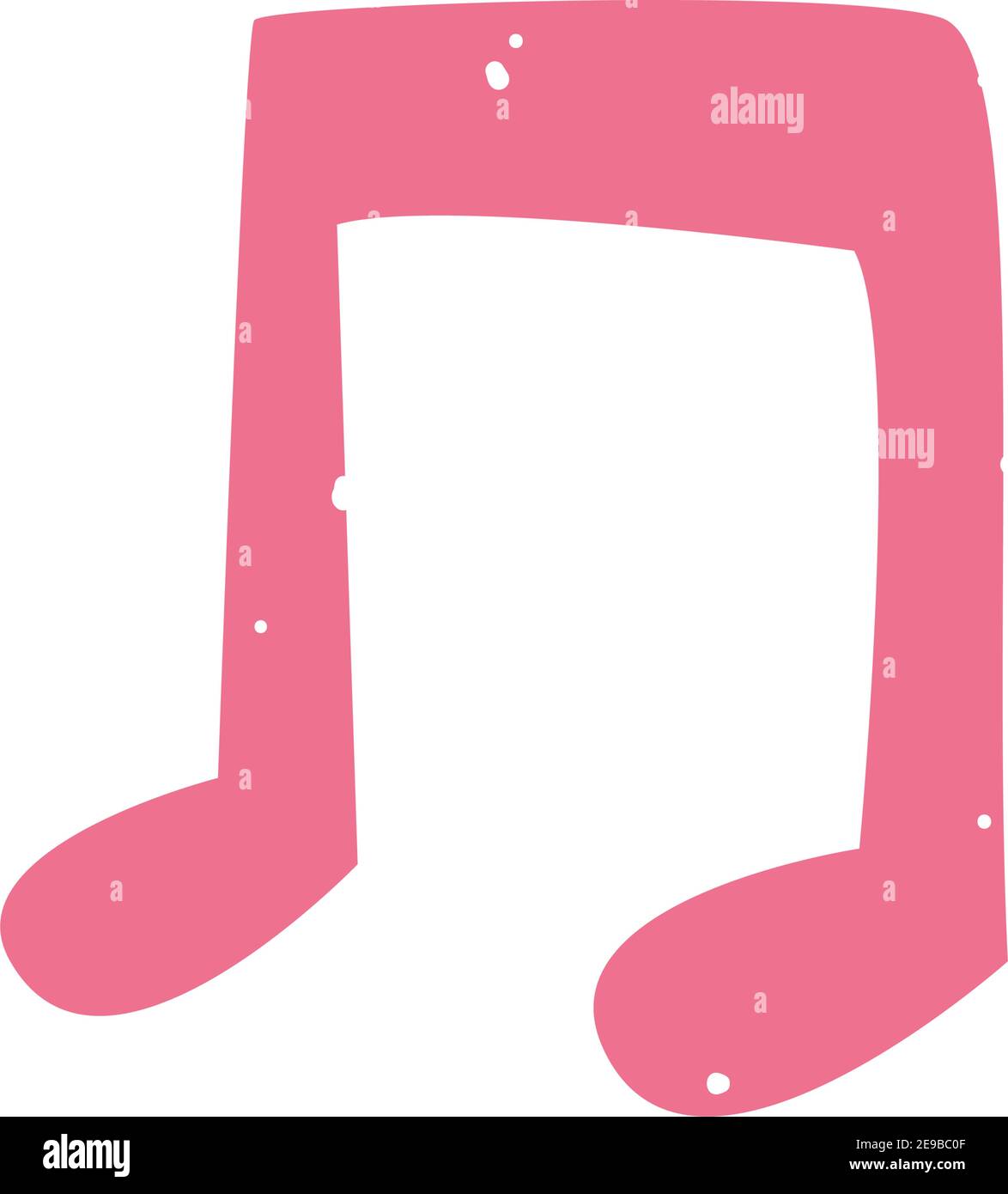 Pink music note icon design, sound melody and song theme Vector ...