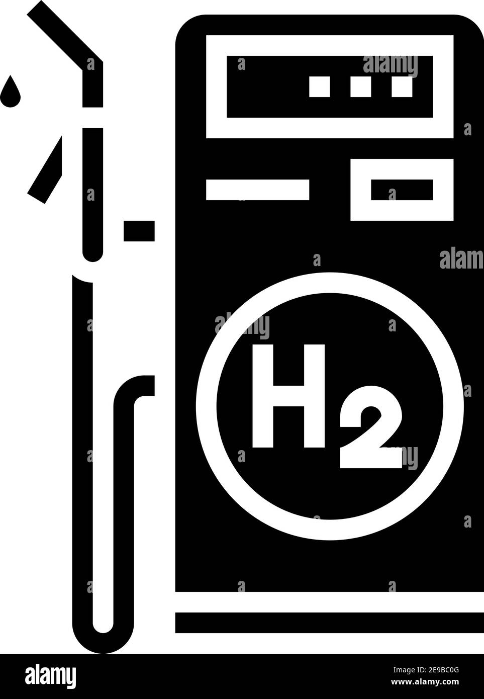 station hydrogen glyph icon vector illustration Stock Vector Image ...