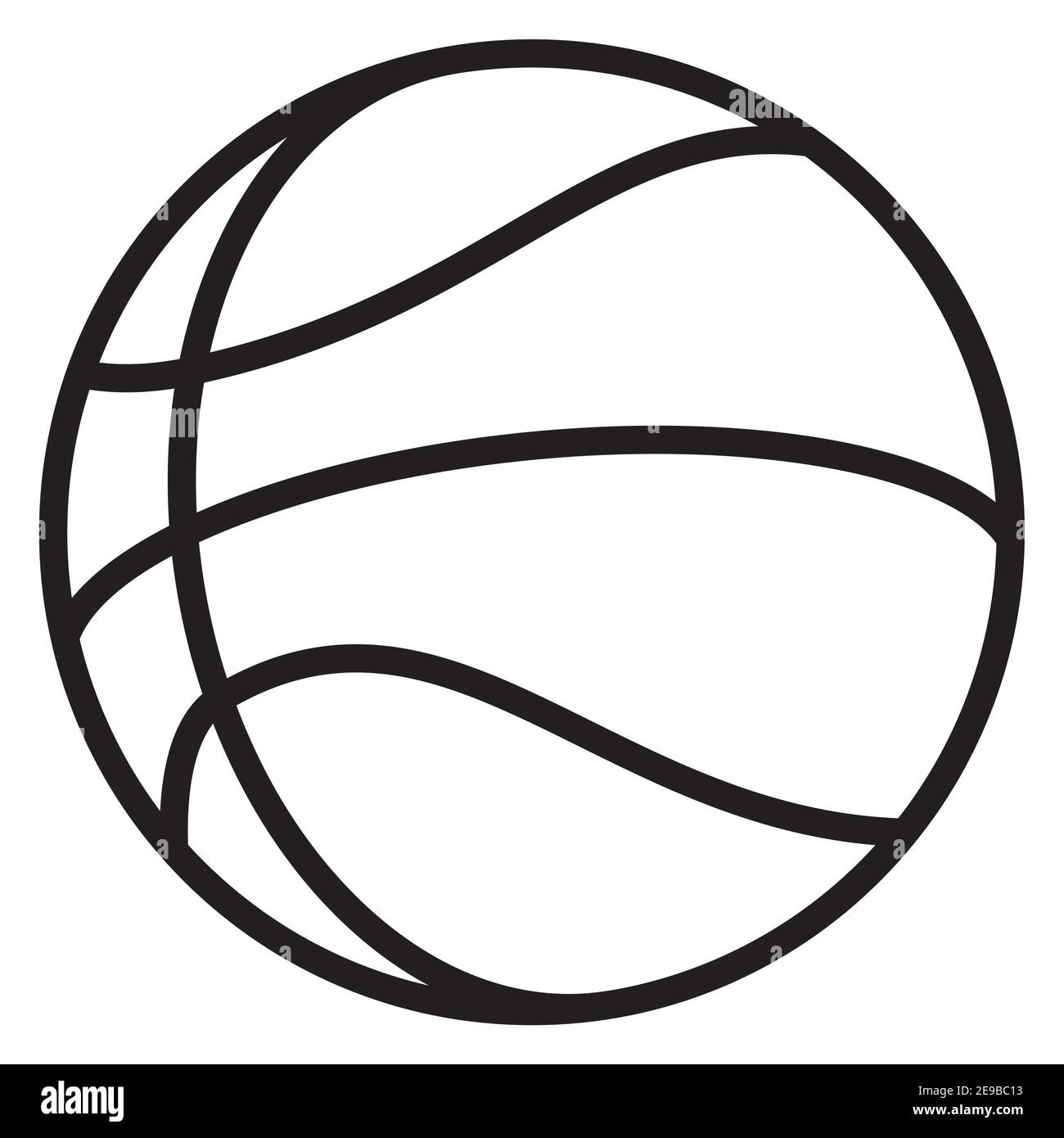 Illustration of the contour basketball ball Stock Vector Image & Art ...