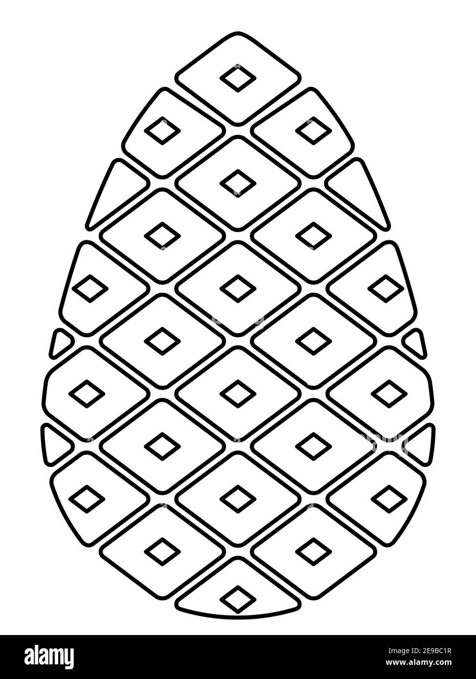 Pine cone pinecone decoration Black and White Stock Photos & Images - Alamy