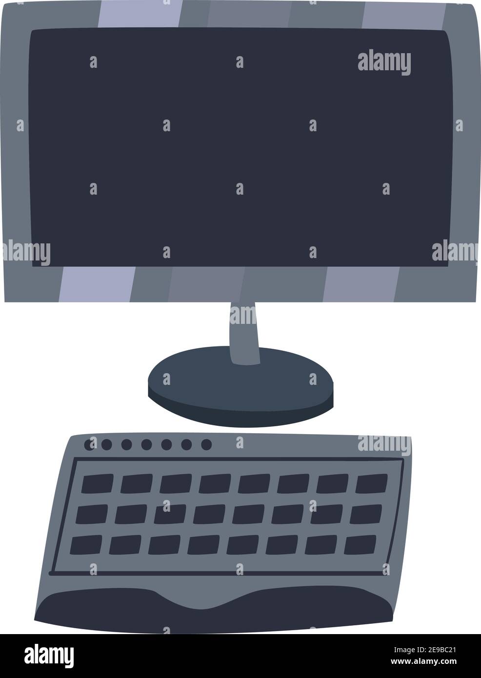 computer with keyboard design, Digital technology and communication ...