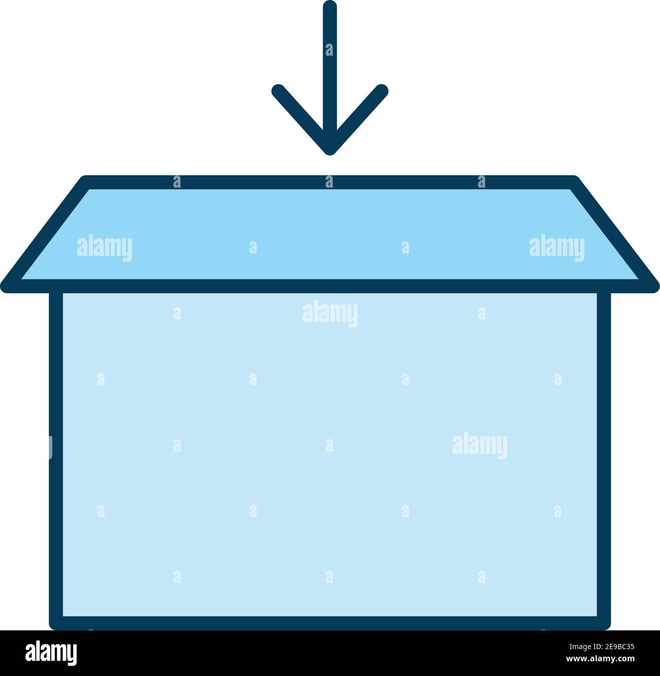 light blue packing box with one arrow Stock Vector Image & Art - Alamy