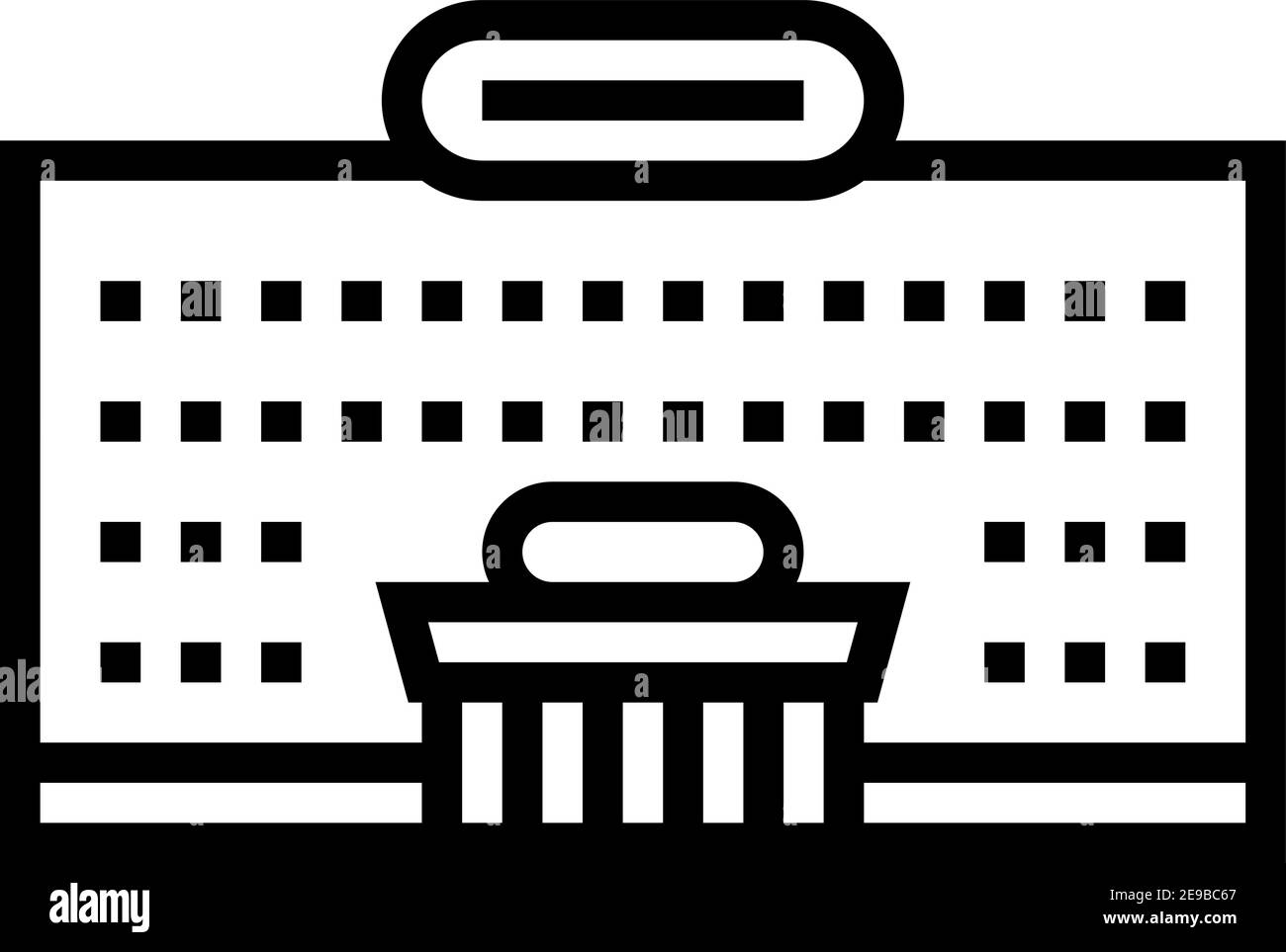 supermarket building line icon vector illustration Stock Vector Image ...