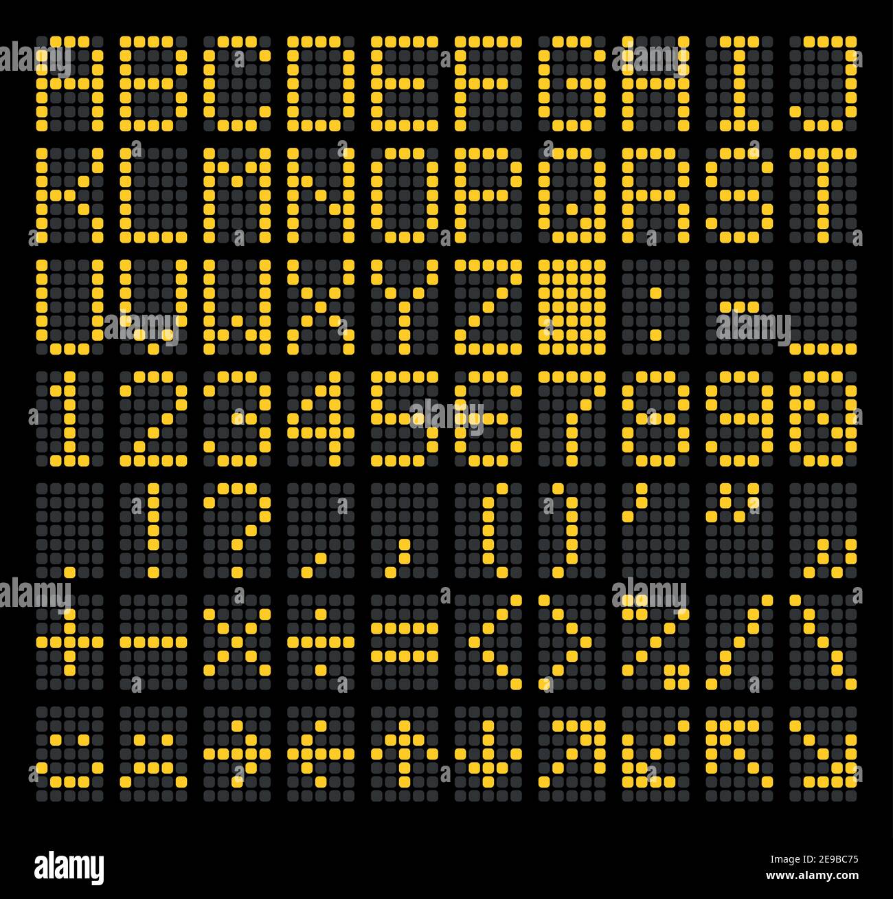 LED Dot Matrix Panel. Letters, numbers, punctuation marks, arithmetic ...