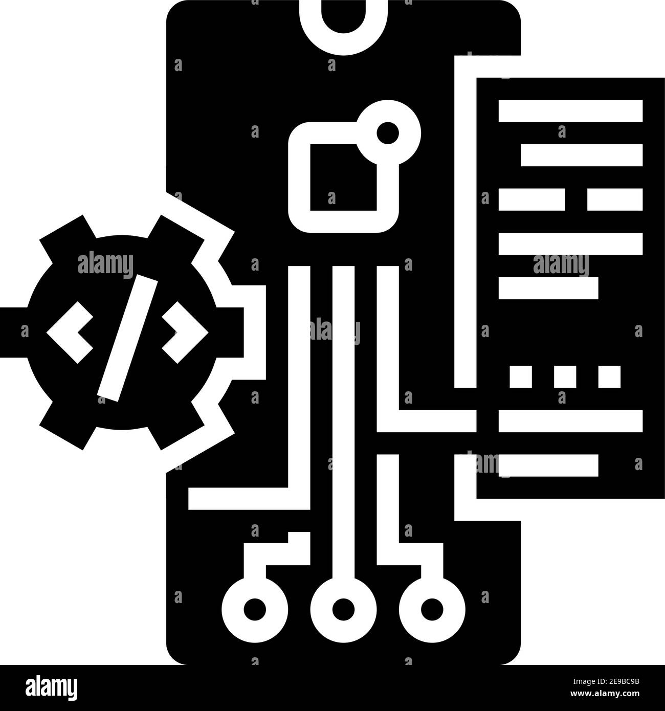 testing application glyph icon vector illustration Stock Vector Image ...