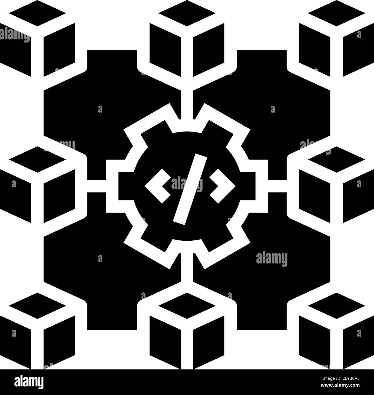 data store equipment glyph icon vector illustration Stock Vector Image ...