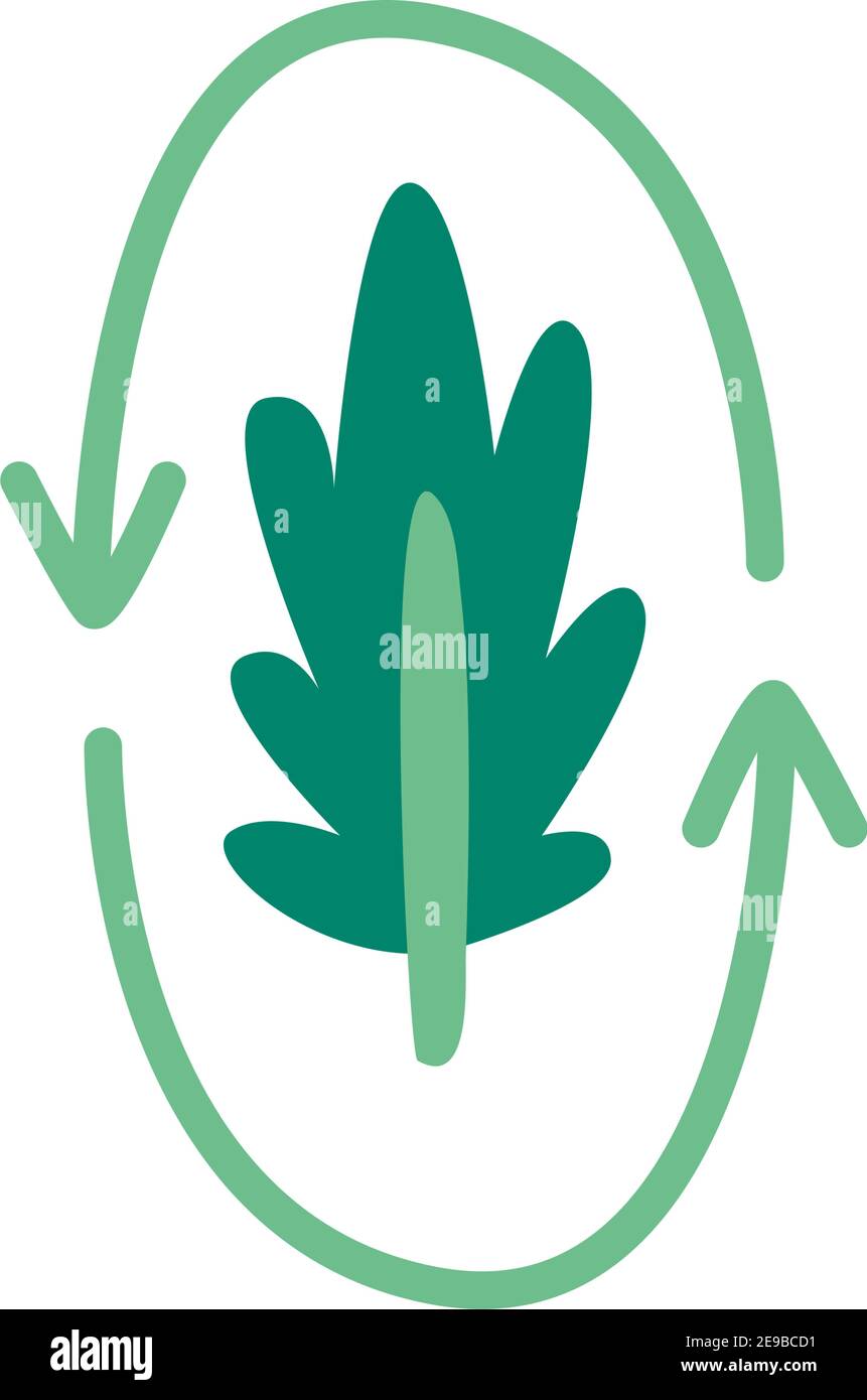 Leaf inside recycle sign design, Ecology eco save and green theme ...