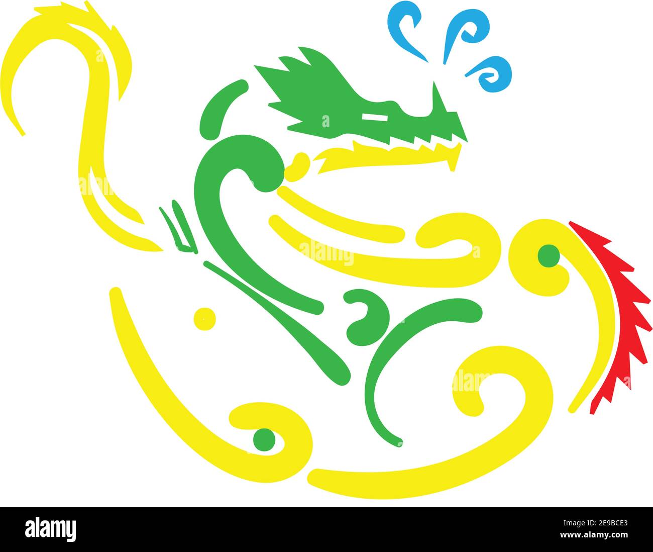 Dragon vector image Cut Out Stock Images & Pictures - Alamy
