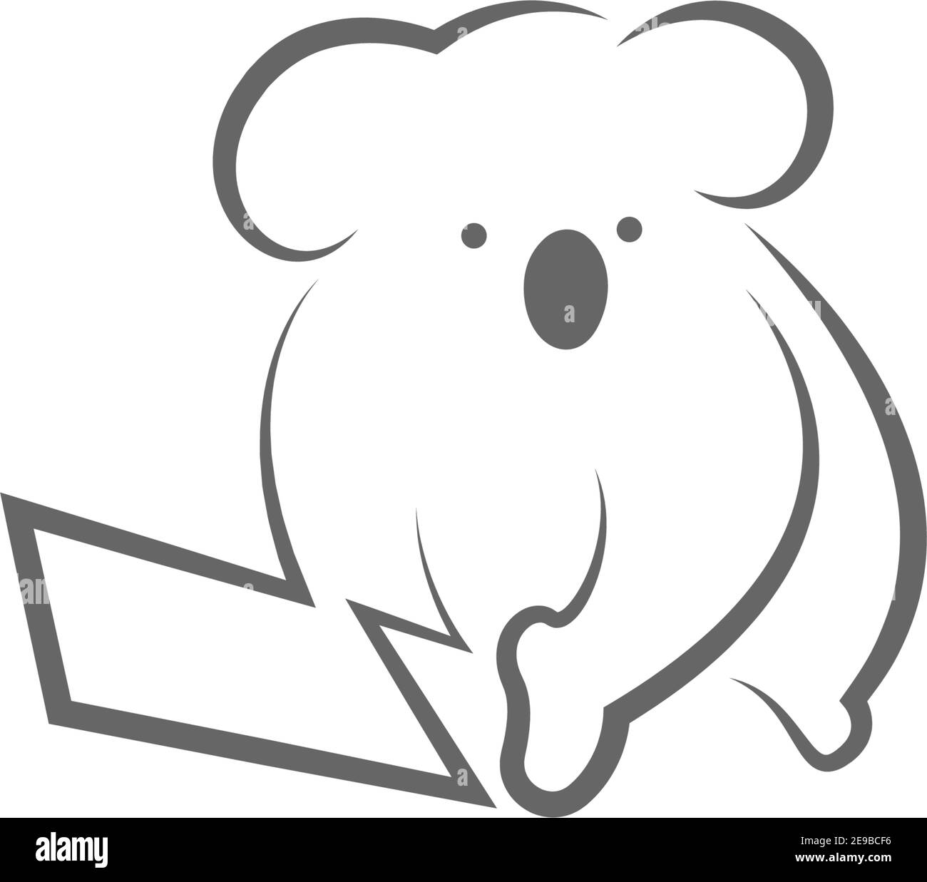 Cartoon koala animal outline vector hi-res stock photography and images ...
