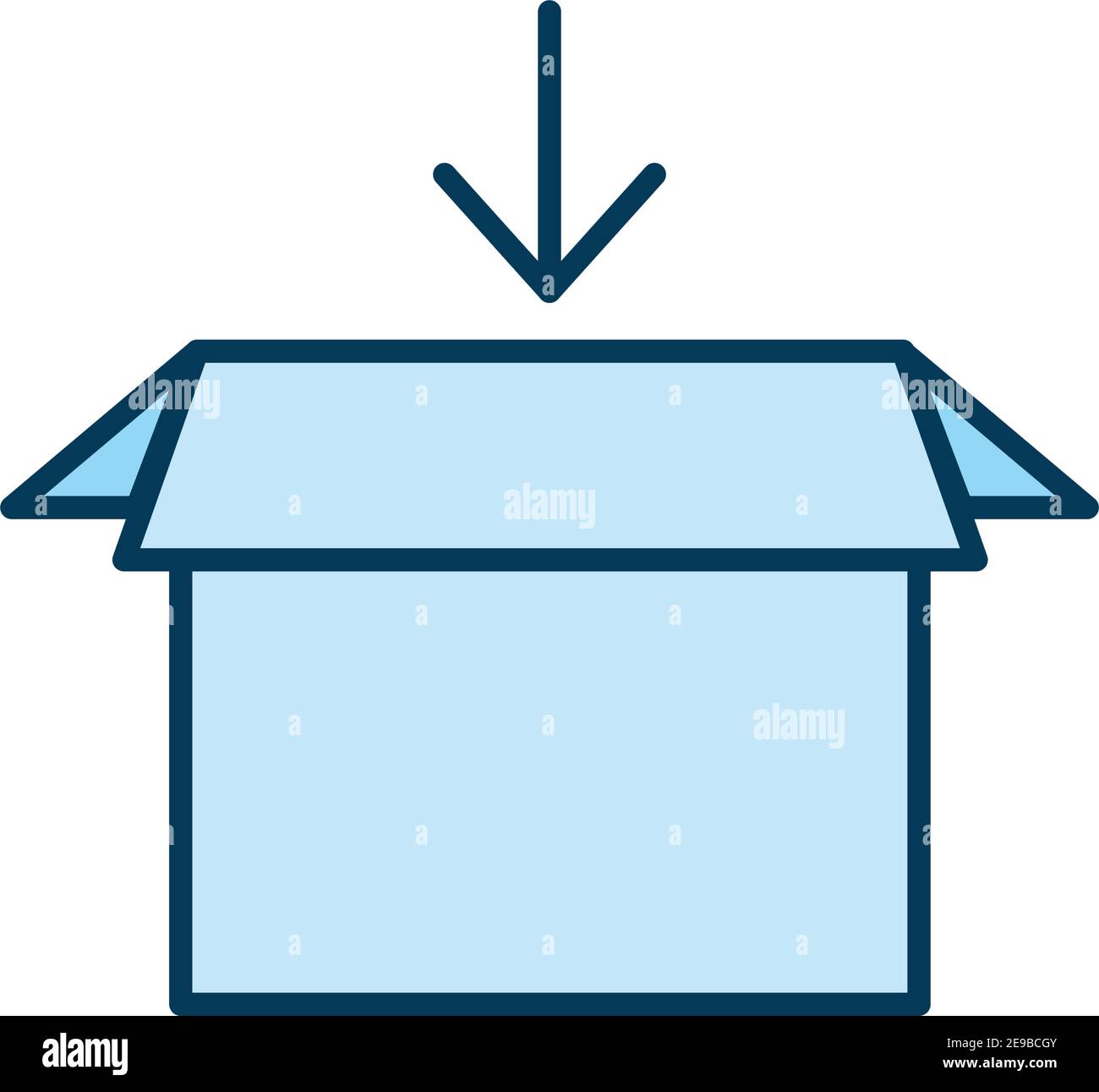 blue packing box with one arrow Stock Vector Image & Art - Alamy