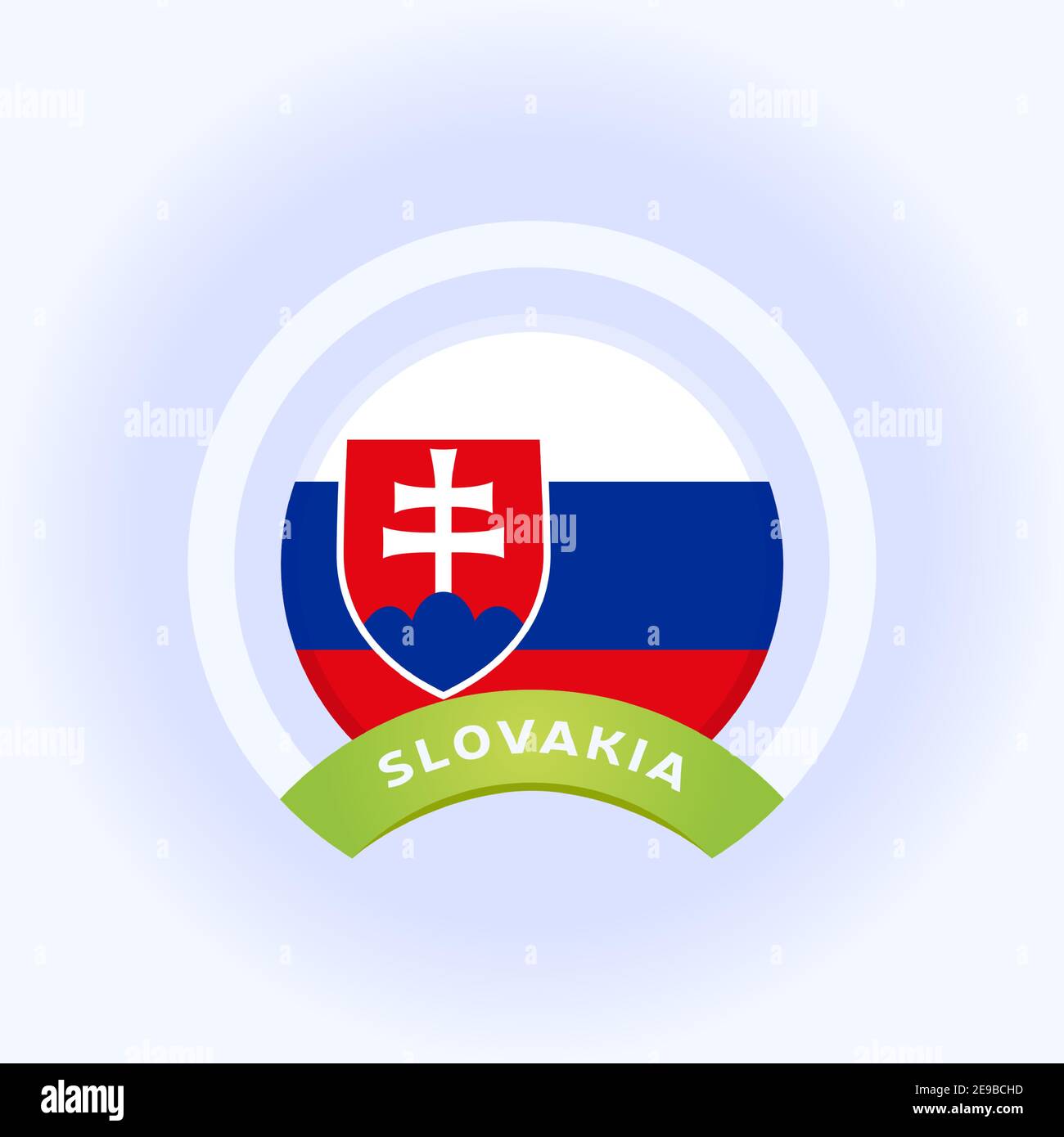 Slovakia vector flag. European football 2020 tournament final stage ...