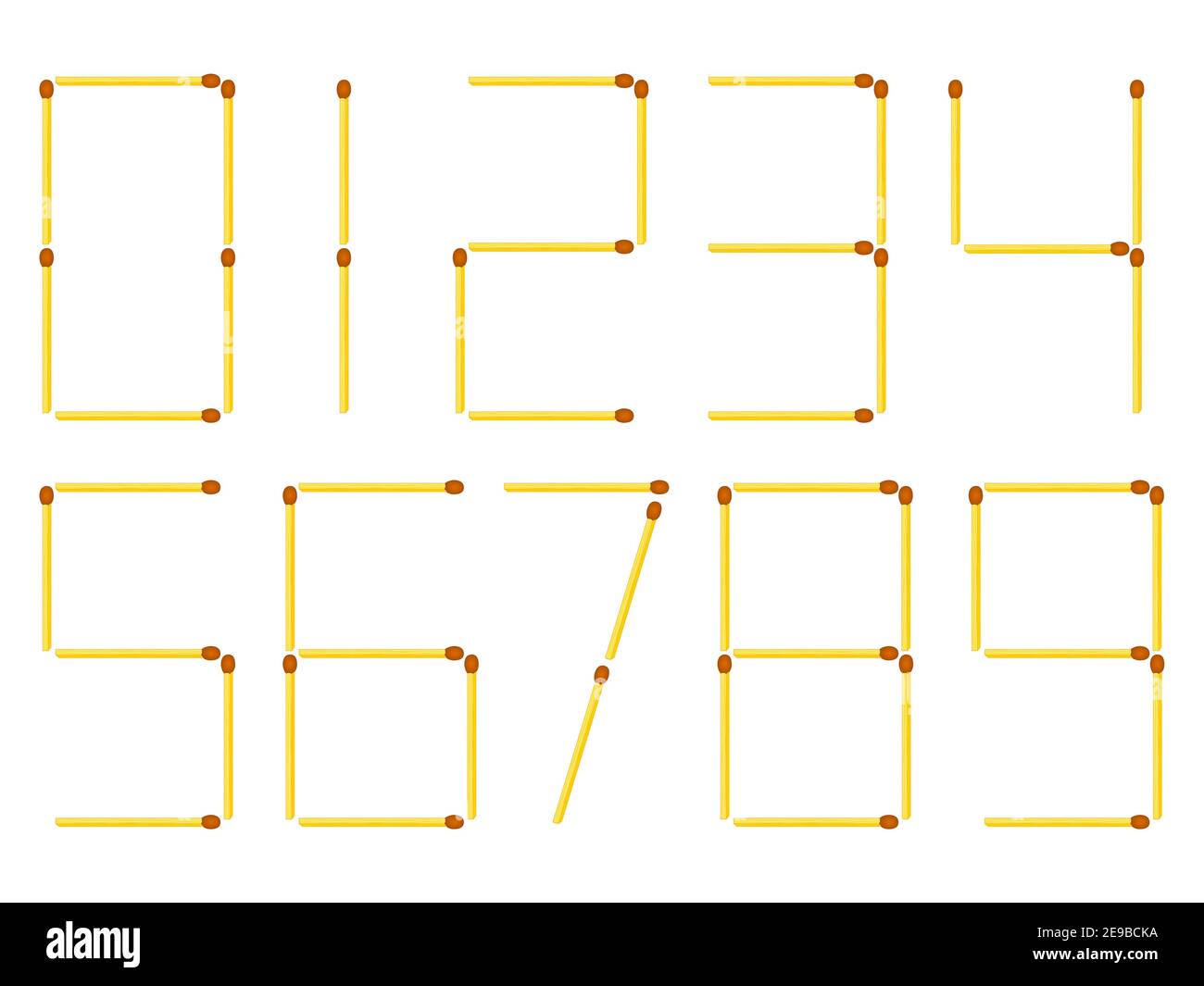 Illustration of the number figures of matches Stock Vector Image & Art ...