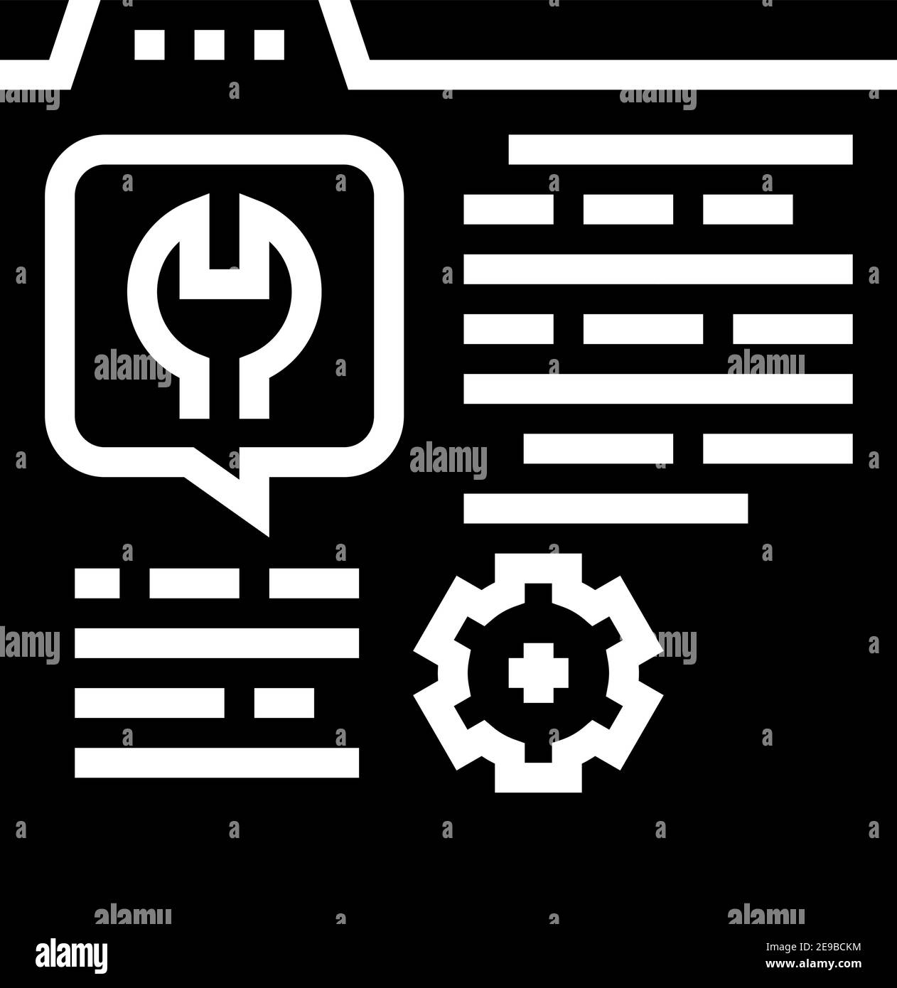 settings instruction glyph icon vector illustration Stock Vector Image ...