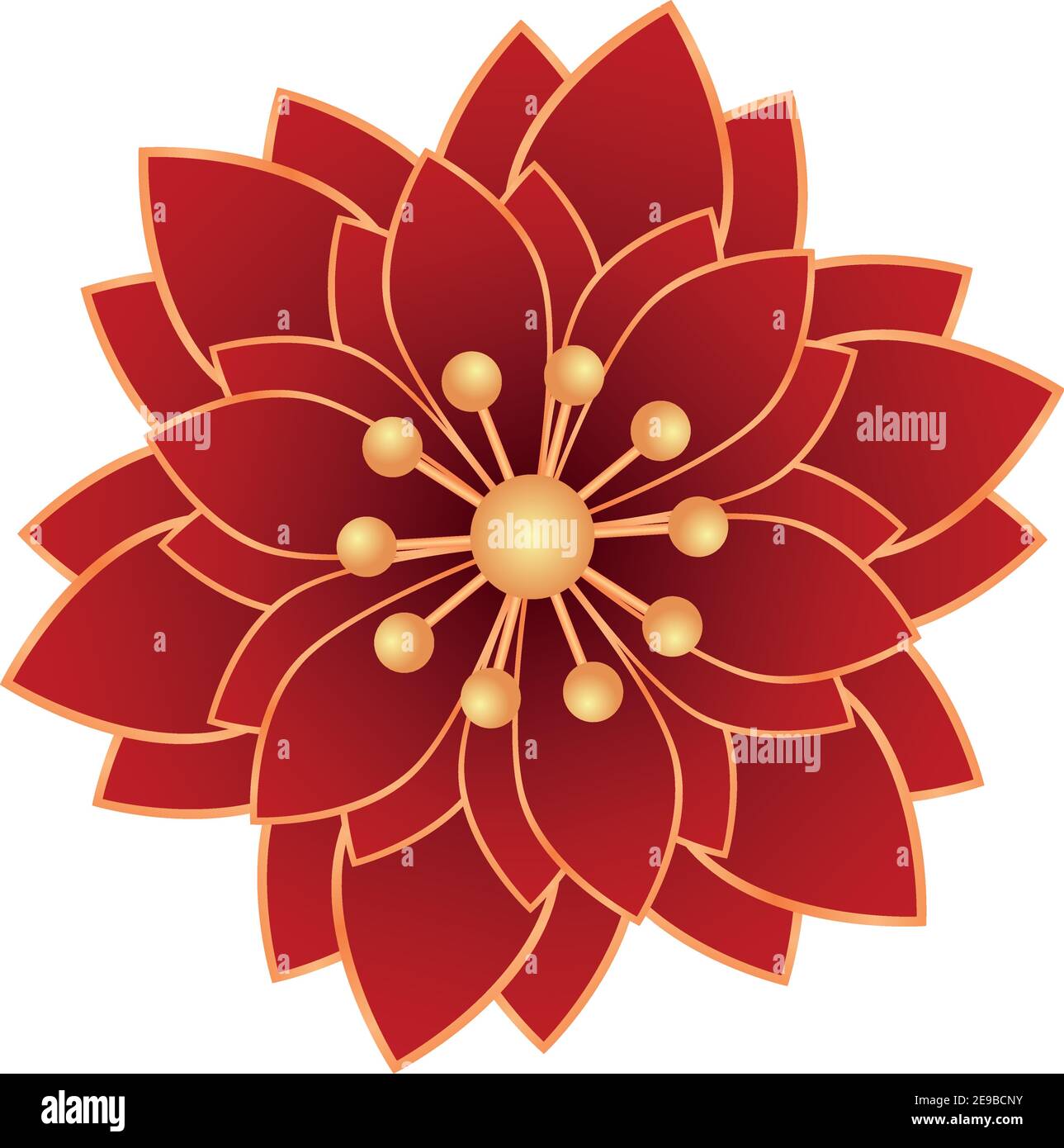 Red flower Stock Vector Images - Alamy