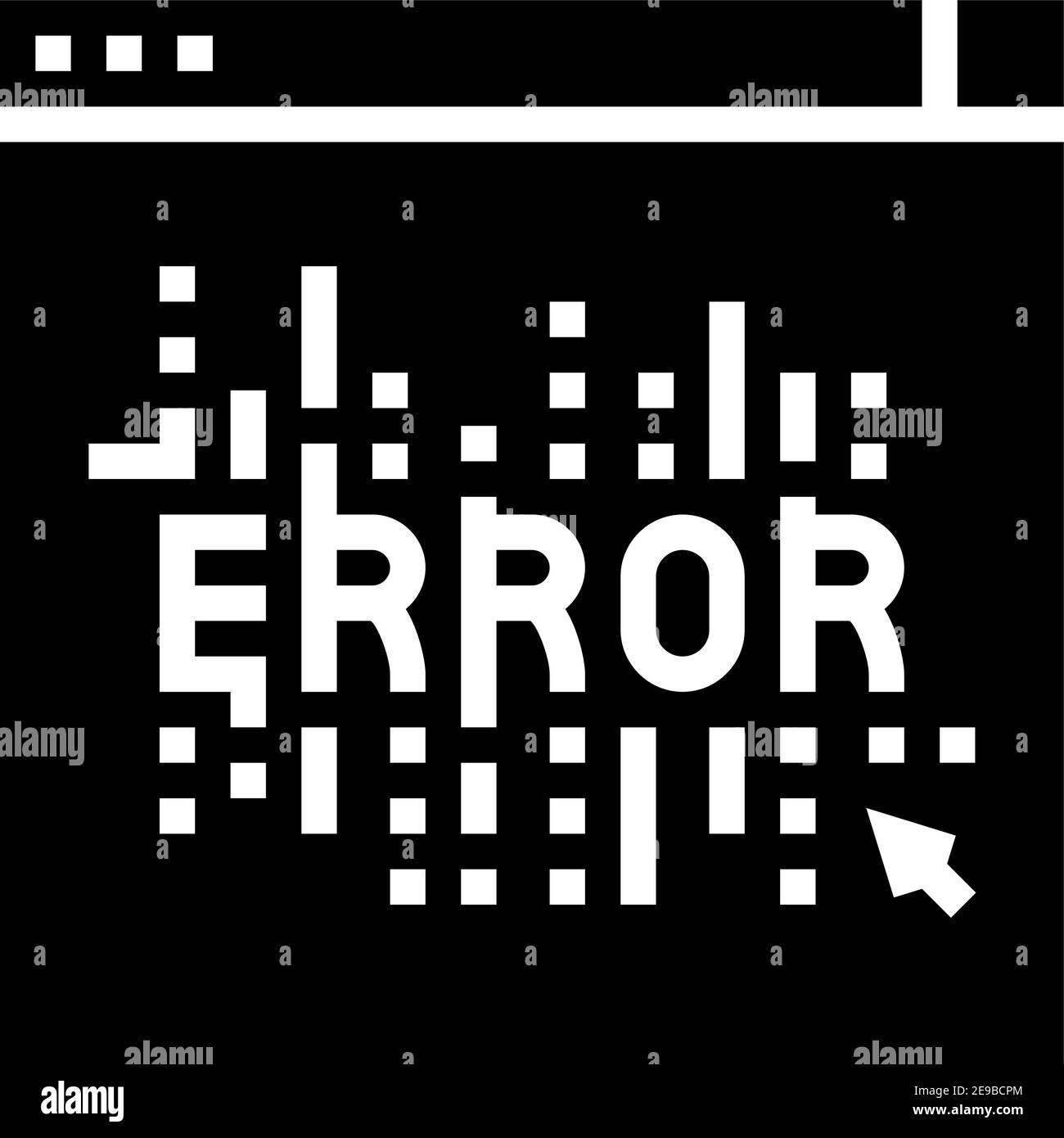 computer error glyph icon vector illustration Stock Vector Image & Art ...