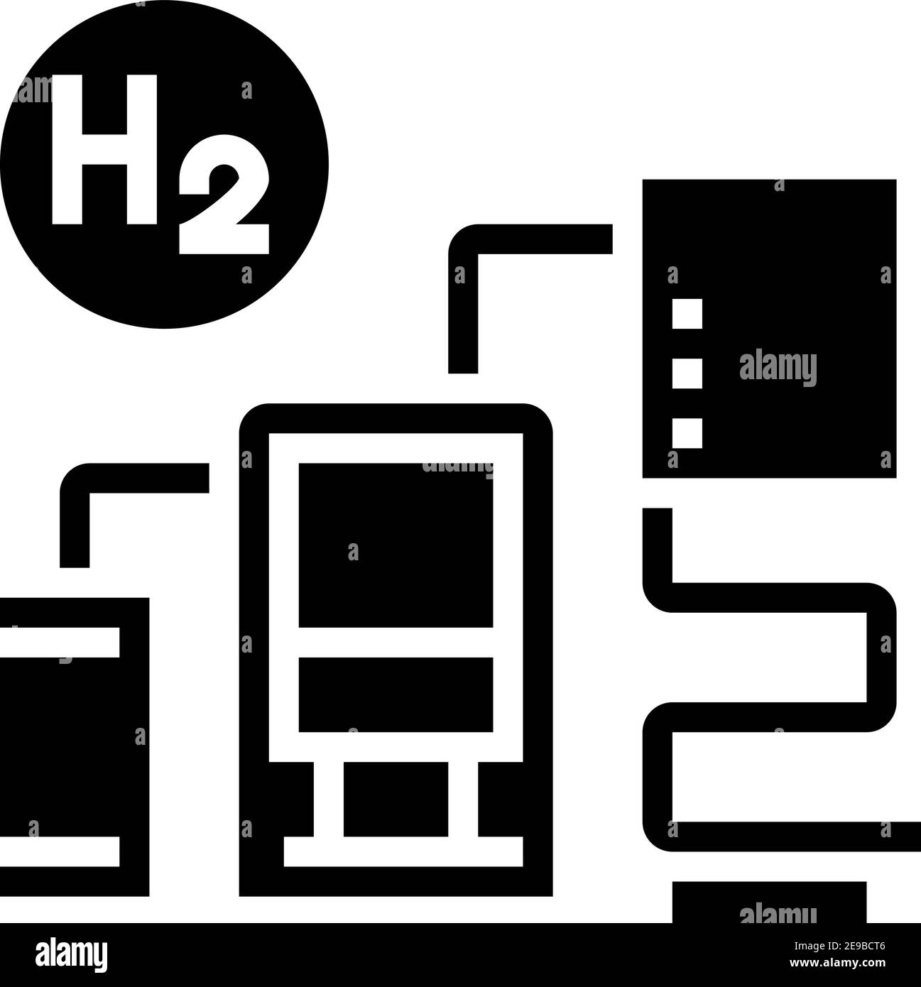 ammonia production glyph icon vector illustration Stock Vector Image ...