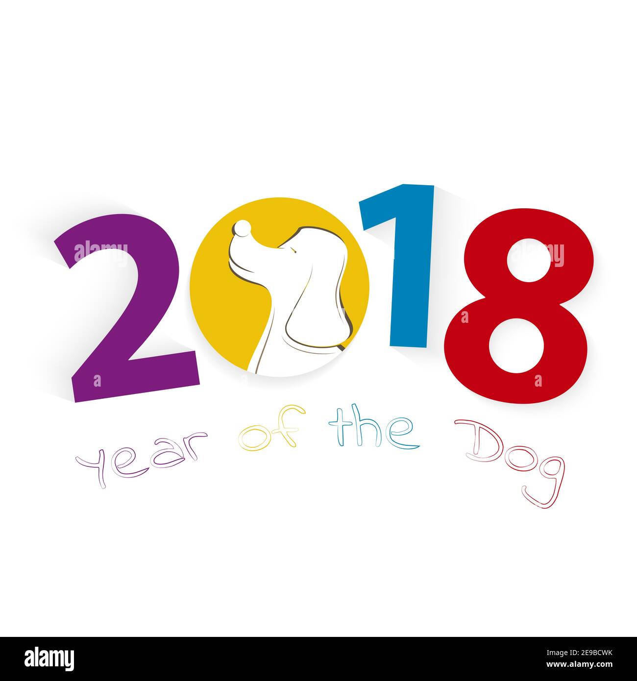 Year of the Dog. Chinese symbol of the year 2018. Vector Illustration ...