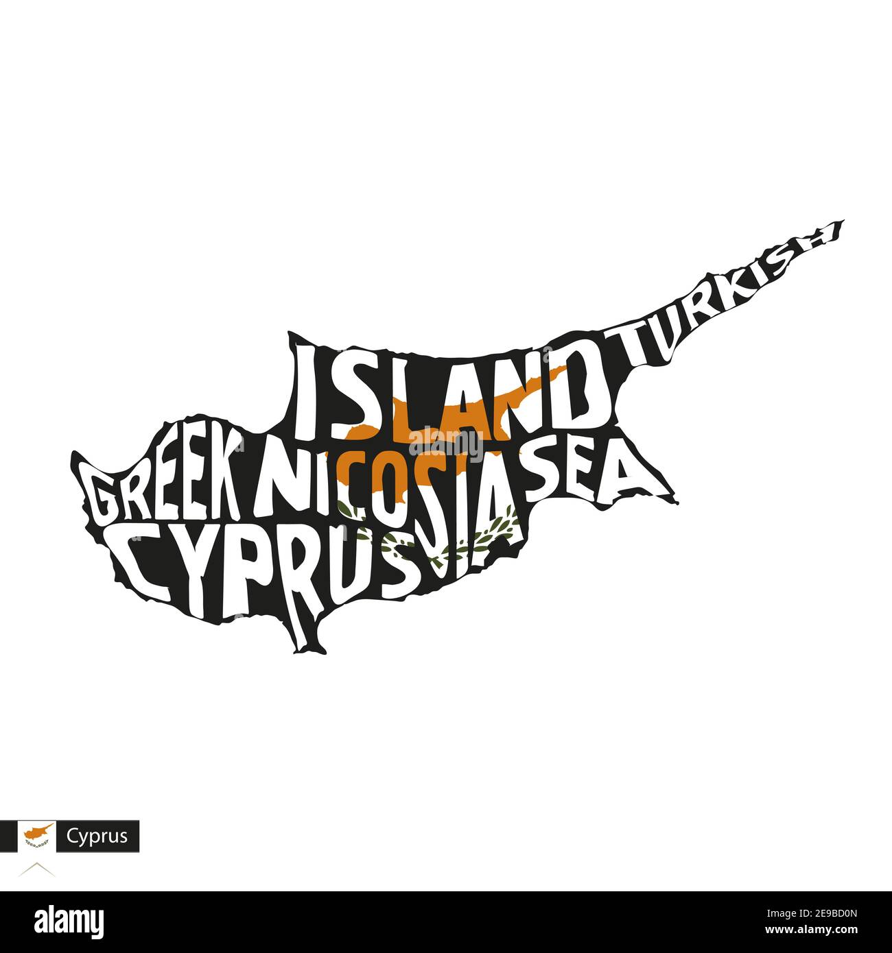 Cyprus lettering map Stock Vector Images - Alamy