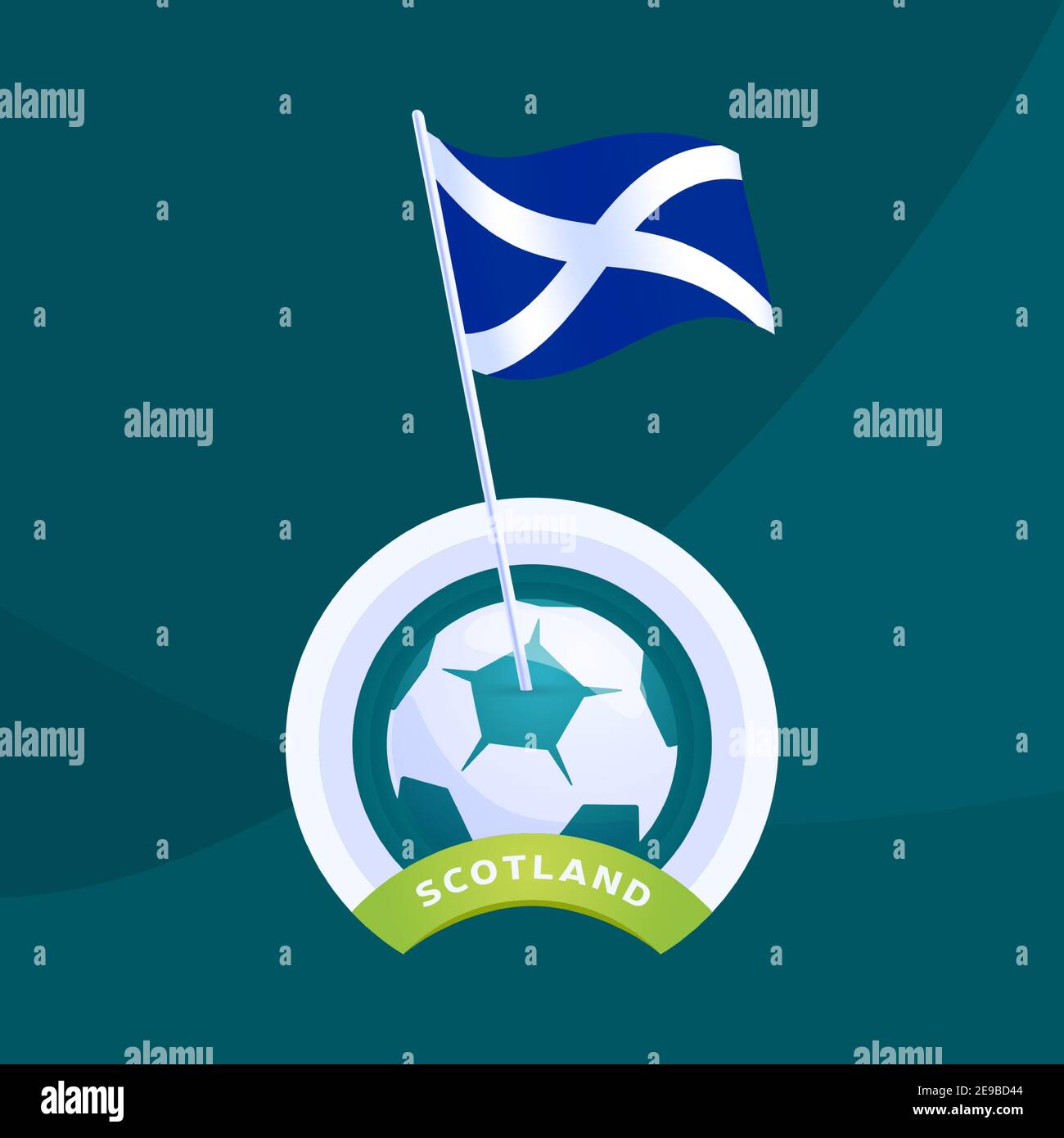 Scotland vector pinned to a soccer ball. European football 2020 ...